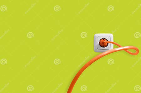 Cable in electric socket stock image. Image of power - 13060163