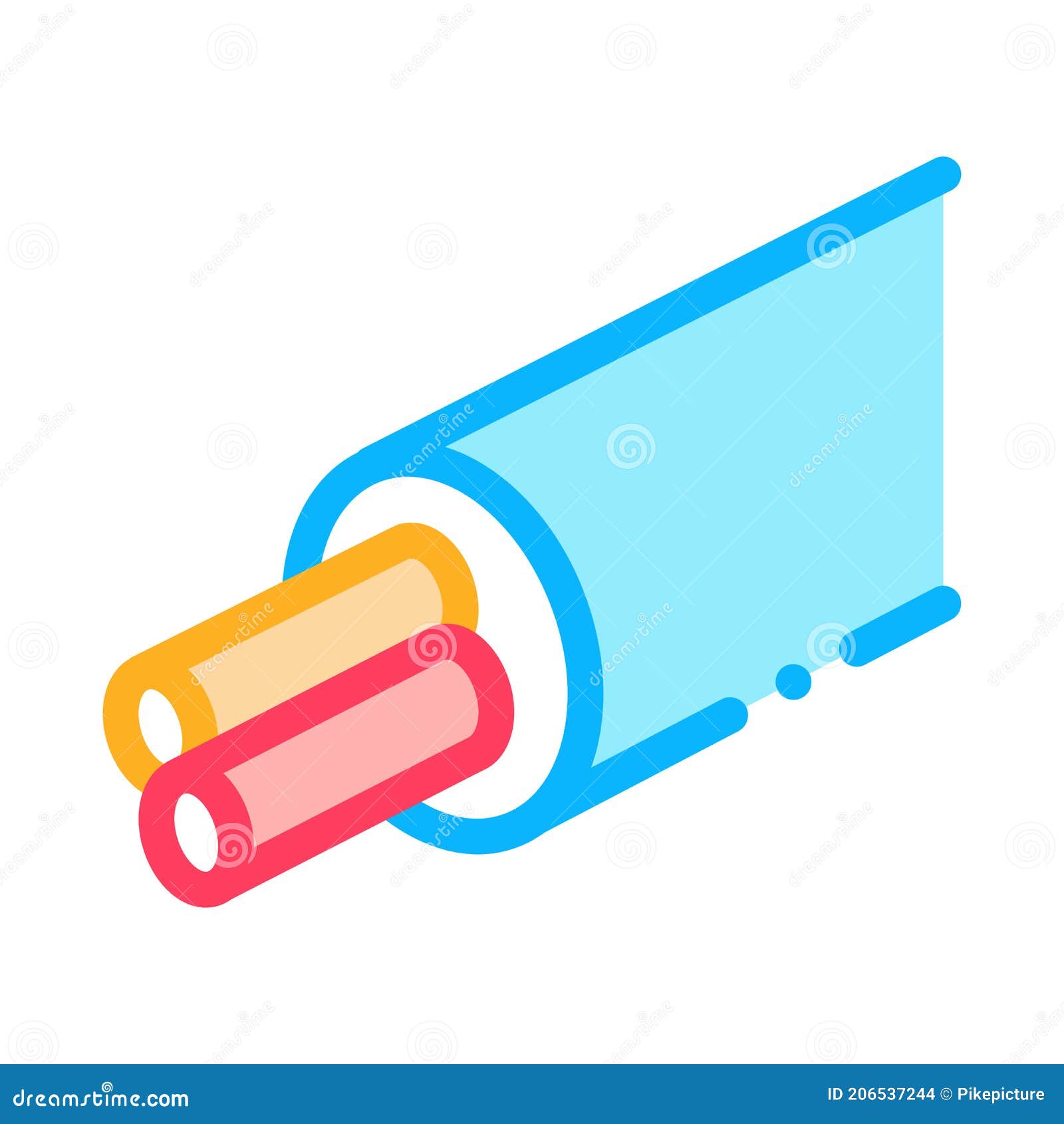 Cable with Electrical Cords Color Icon Vector Illustration Stock ...