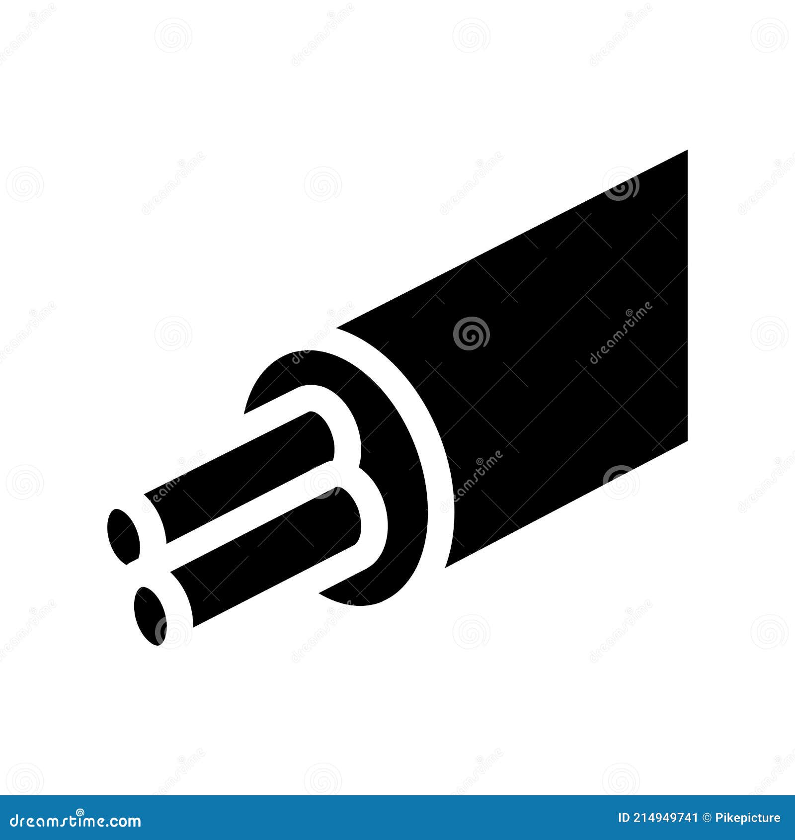 Cable with Electrical Cords Icon Vector Glyph Illustration Stock Vector ...