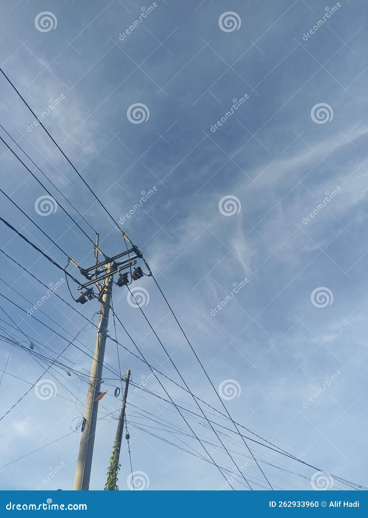 Cable Electricity and Internet Cable Stock Photo - Image of tower ...