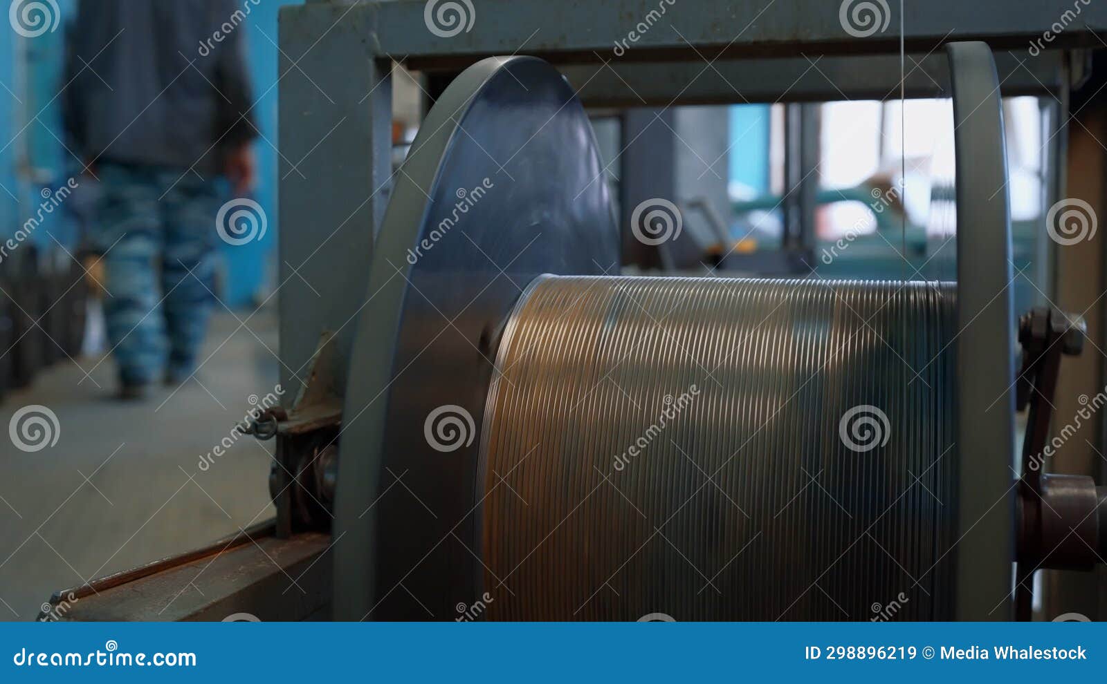 Cable Factory Interior Details. Creative. Winding of the Electrical ...