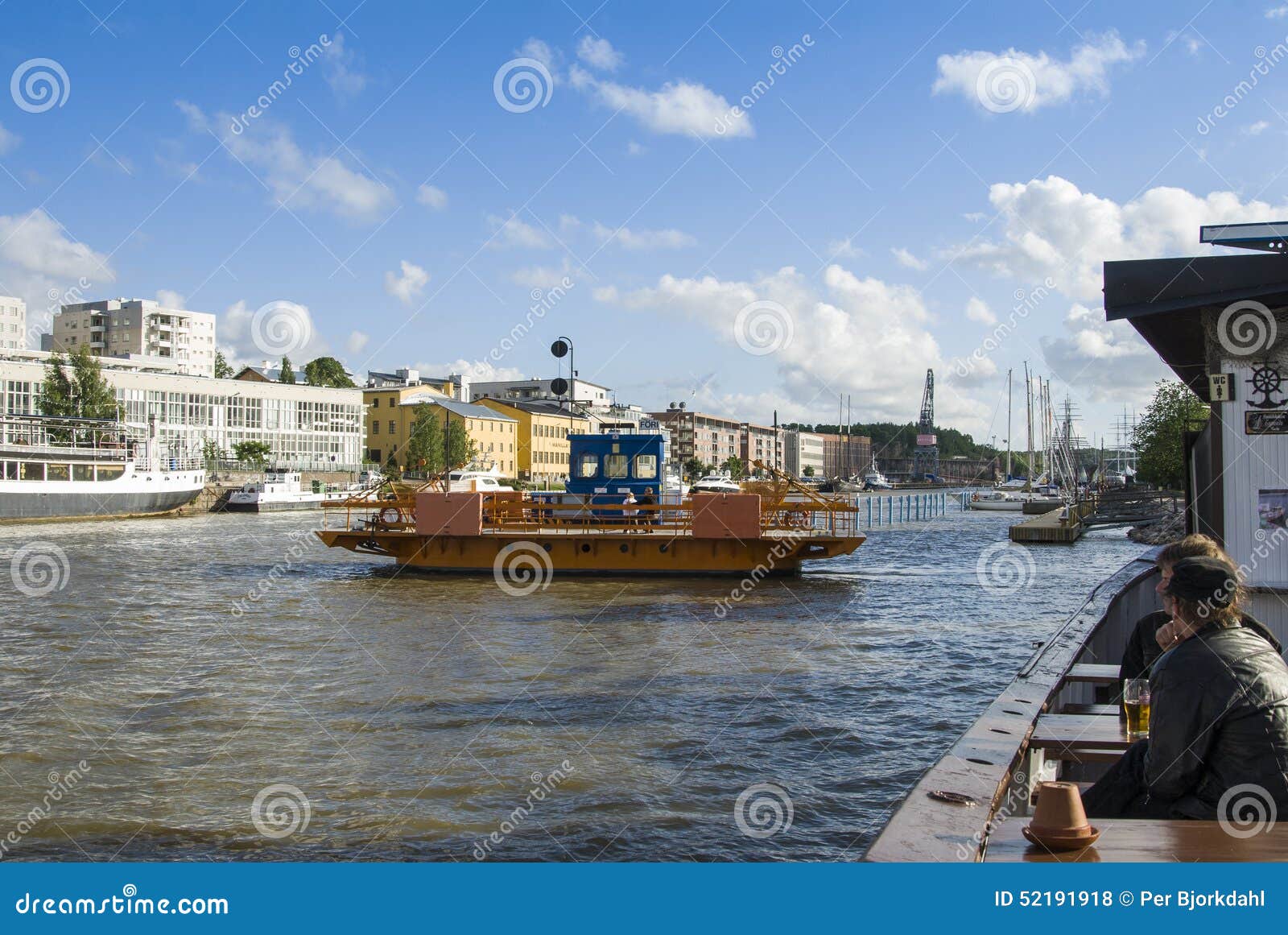 Cable Ferry Crossing Aura River Editorial Stock Photo - Image of ...