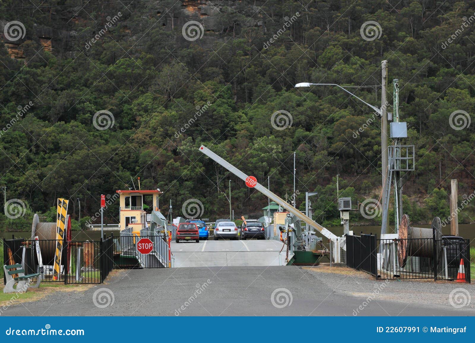 Cable ferry docking editorial photo. Image of countryside - 22607991