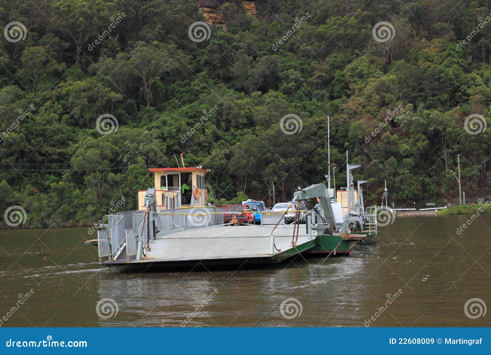 Cable Ferry In Pond In Traditional Fishing Village Editorial Image ...