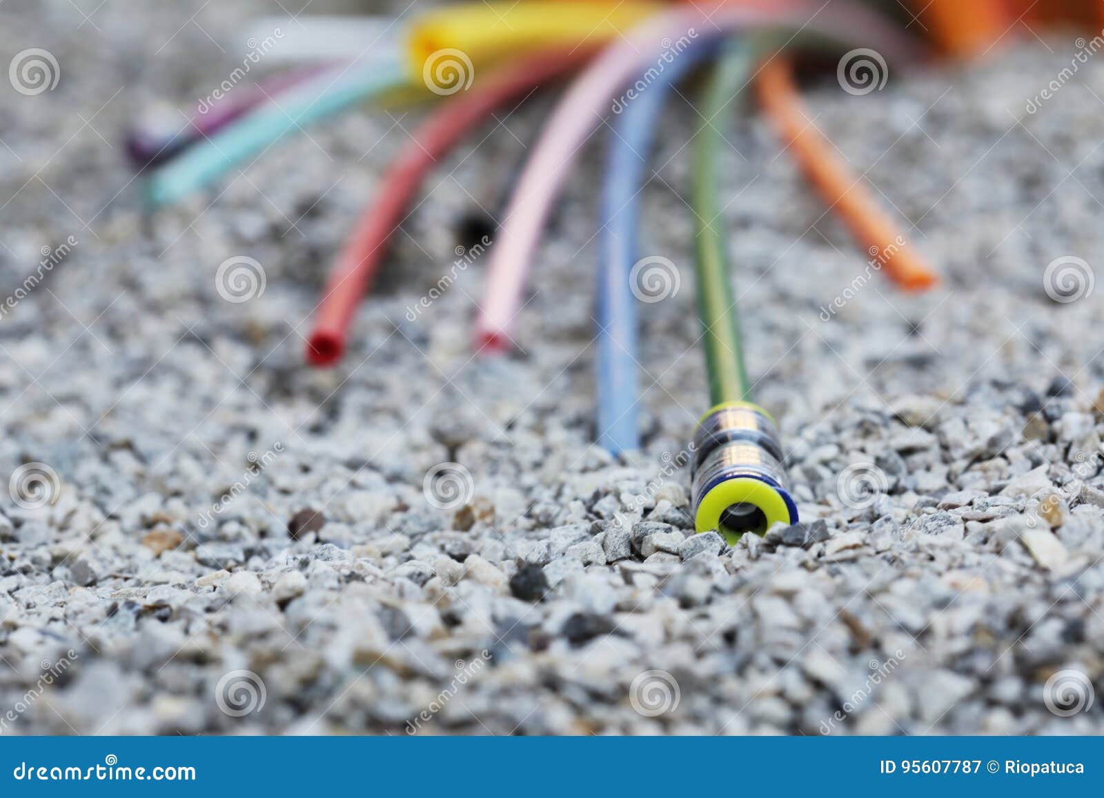 Cable at a Fiber Optic Broadband Construction Site Stock Image - Image ...