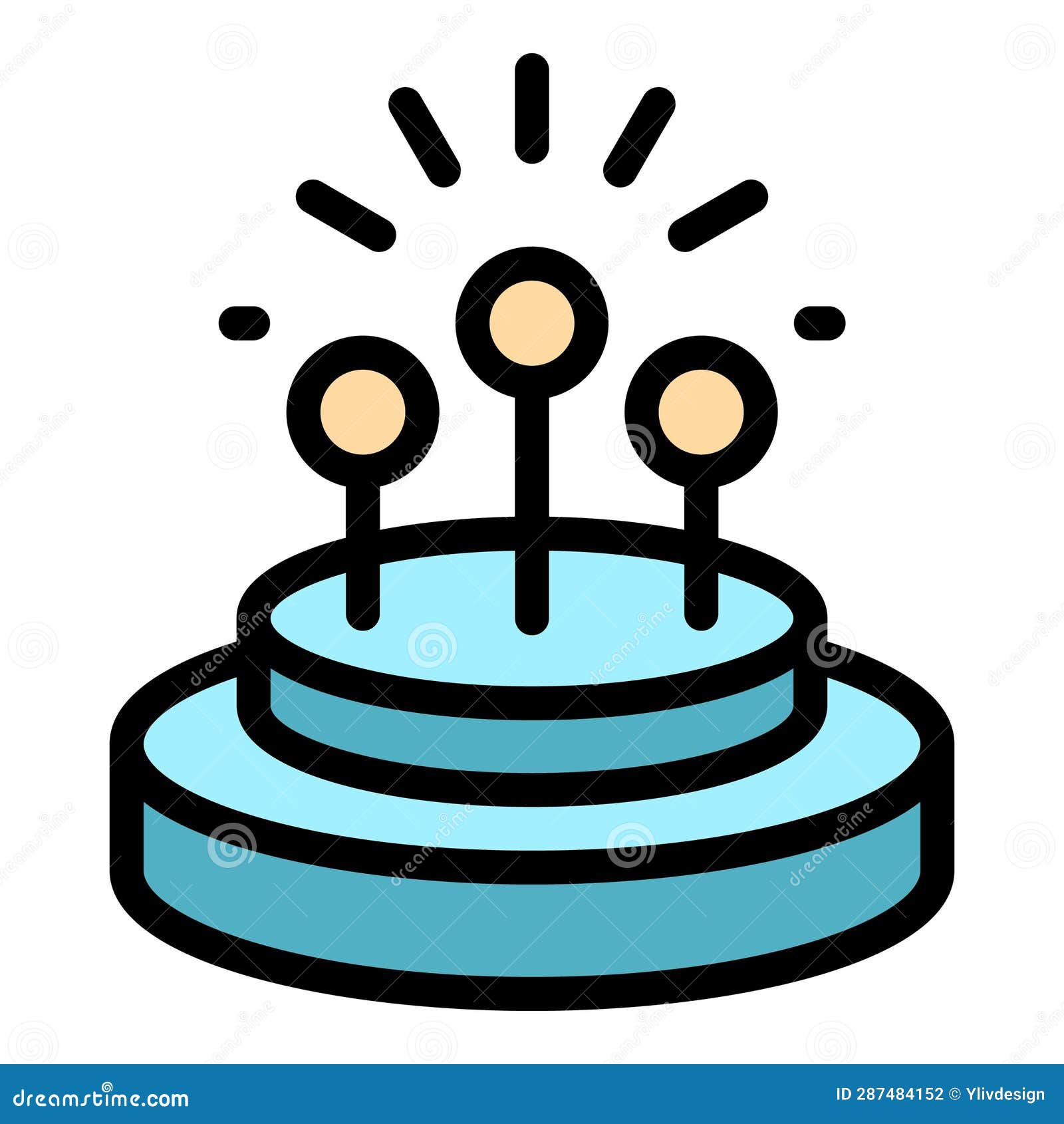 Cable Fiber Optic Icon Vector Flat Stock Illustration - Illustration of ...