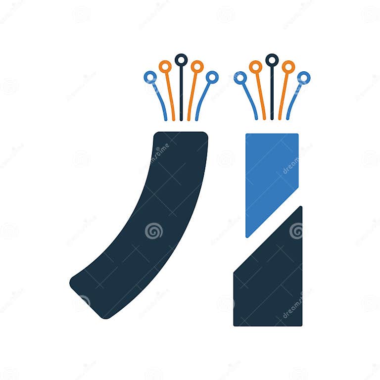 Cable, Fiber, Optic, Optical Icon. Simple Editable Vector Graphics ...