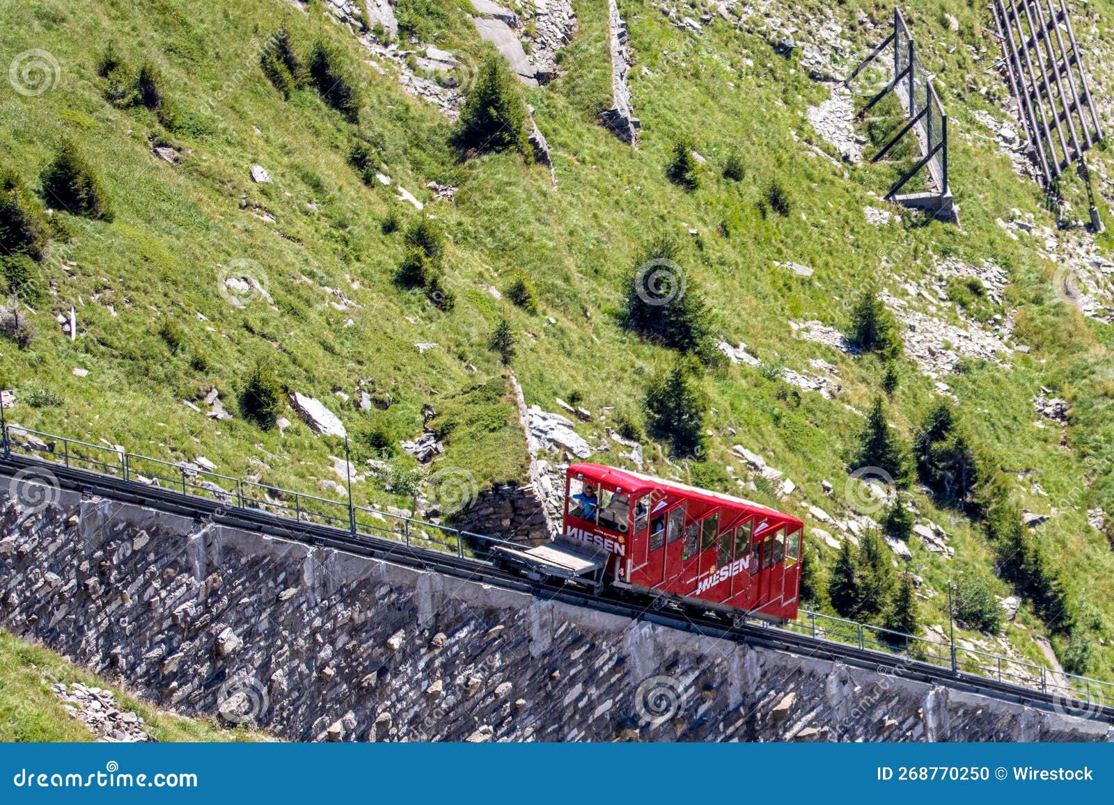 Cable Funicular To the Niesen 2362m in the Bernese Oberland Editorial ...