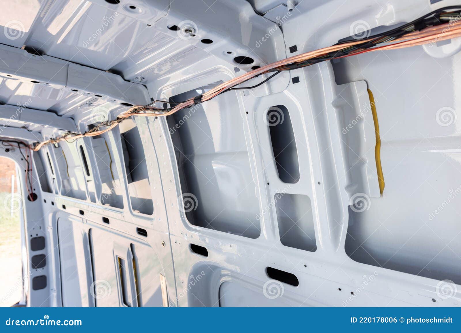 Cable Harness in the Back of a Van Stock Photo - Image of wiring ...