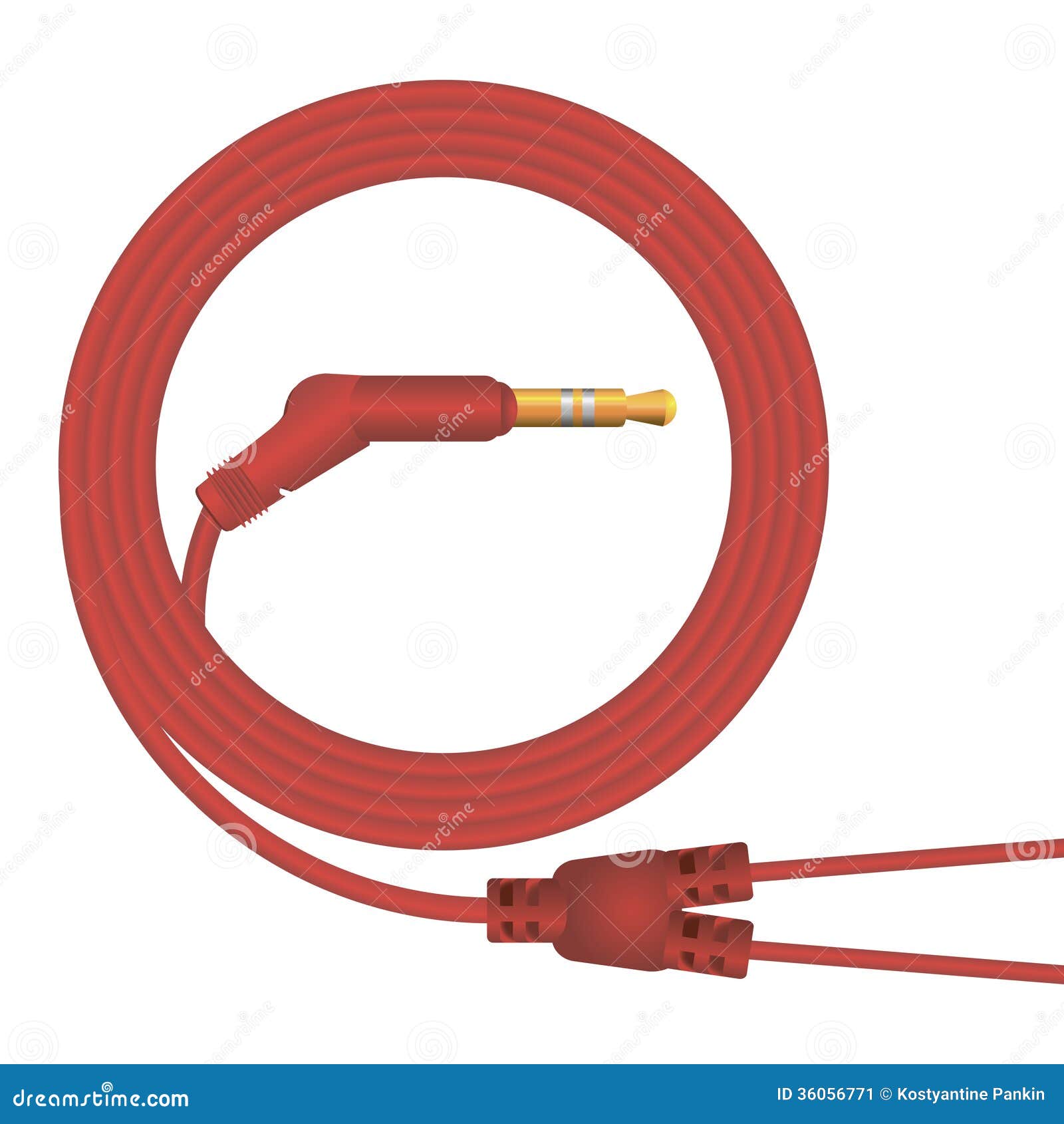 Cable for headphones stock vector. Illustration of listen - 36056771