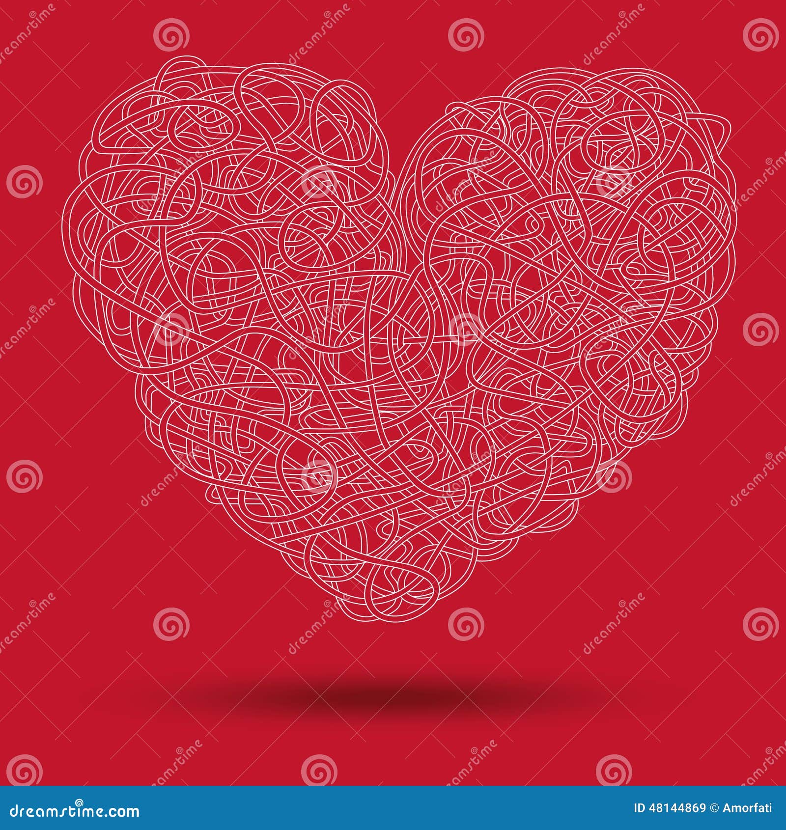 Cable heart stock vector. Illustration of user, connection - 48144869