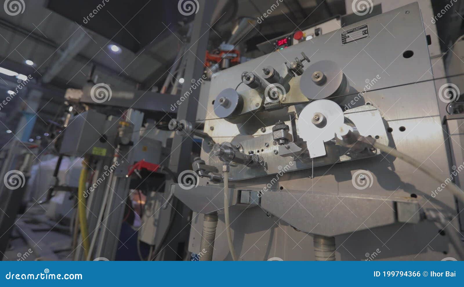 Automatic Wire Insulation Process. Industrial Interior in a Modern ...