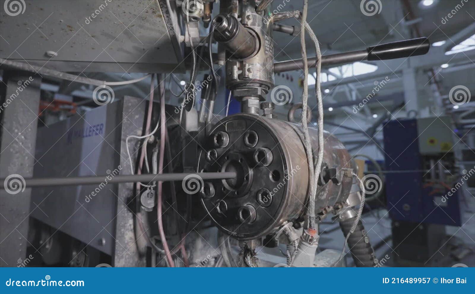 Cable Insulation Process in the Factory Close-up. Cable Insulation ...