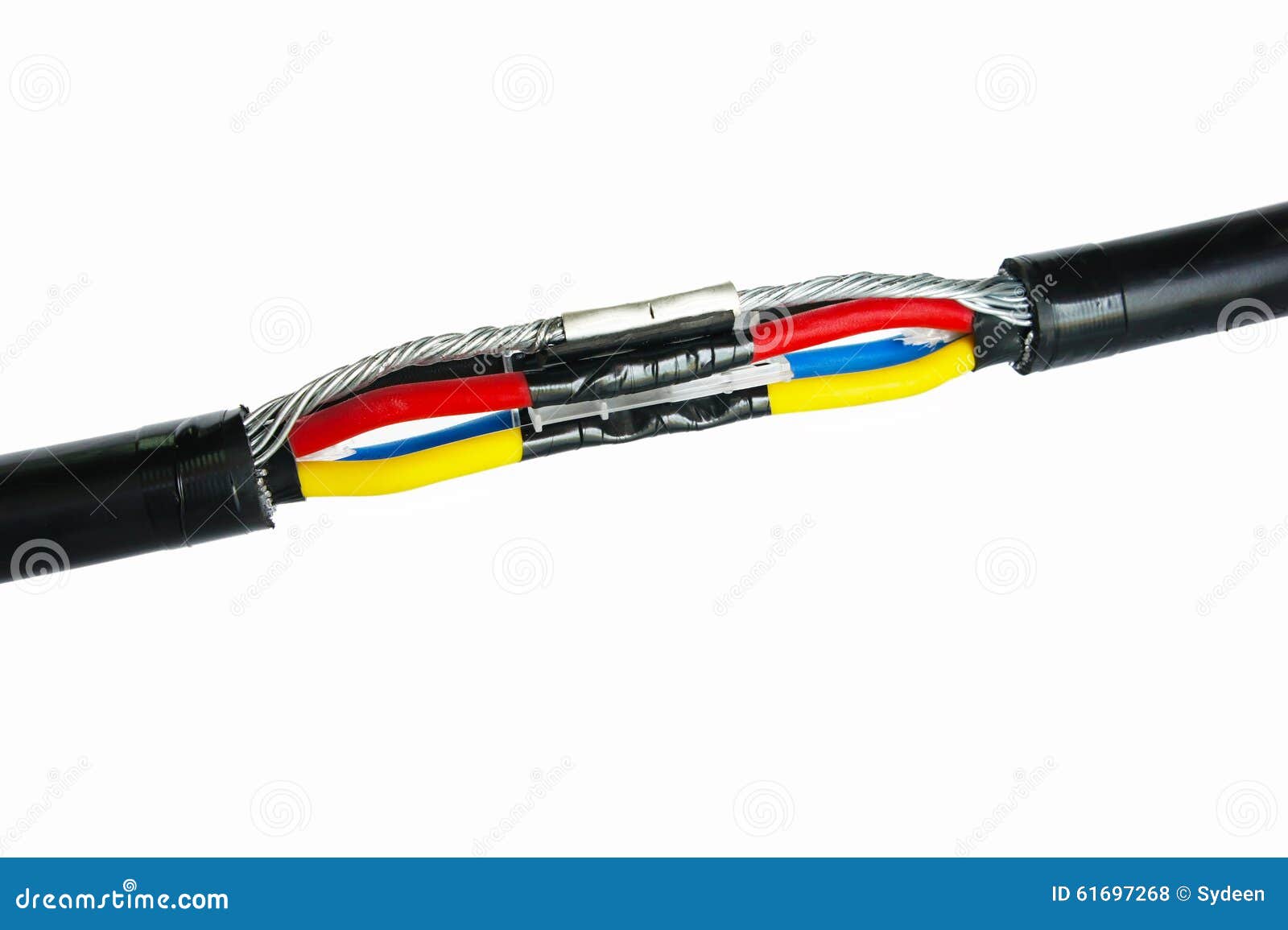 Cable jointing stock photo. Image of electricity, three - 61697268