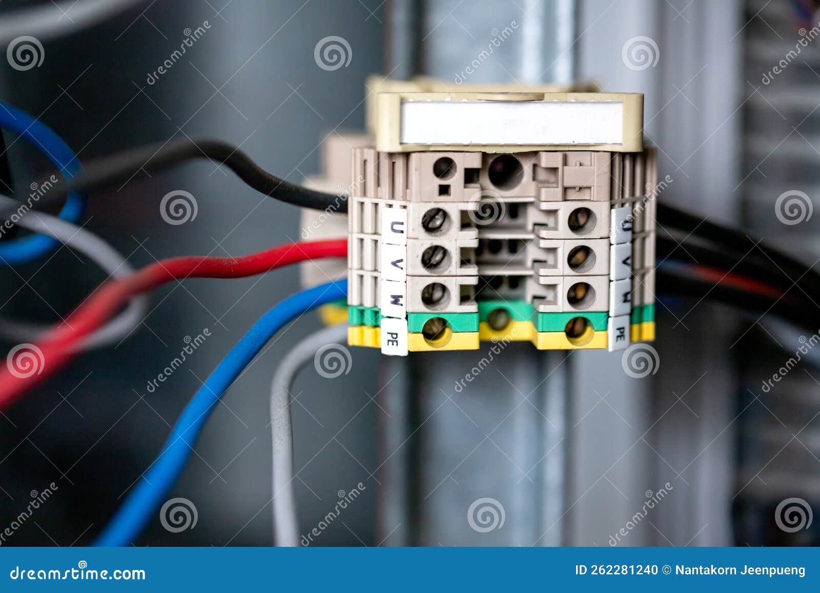 Cable jump to terminal stock photo. Image of cable, panel - 262281240
