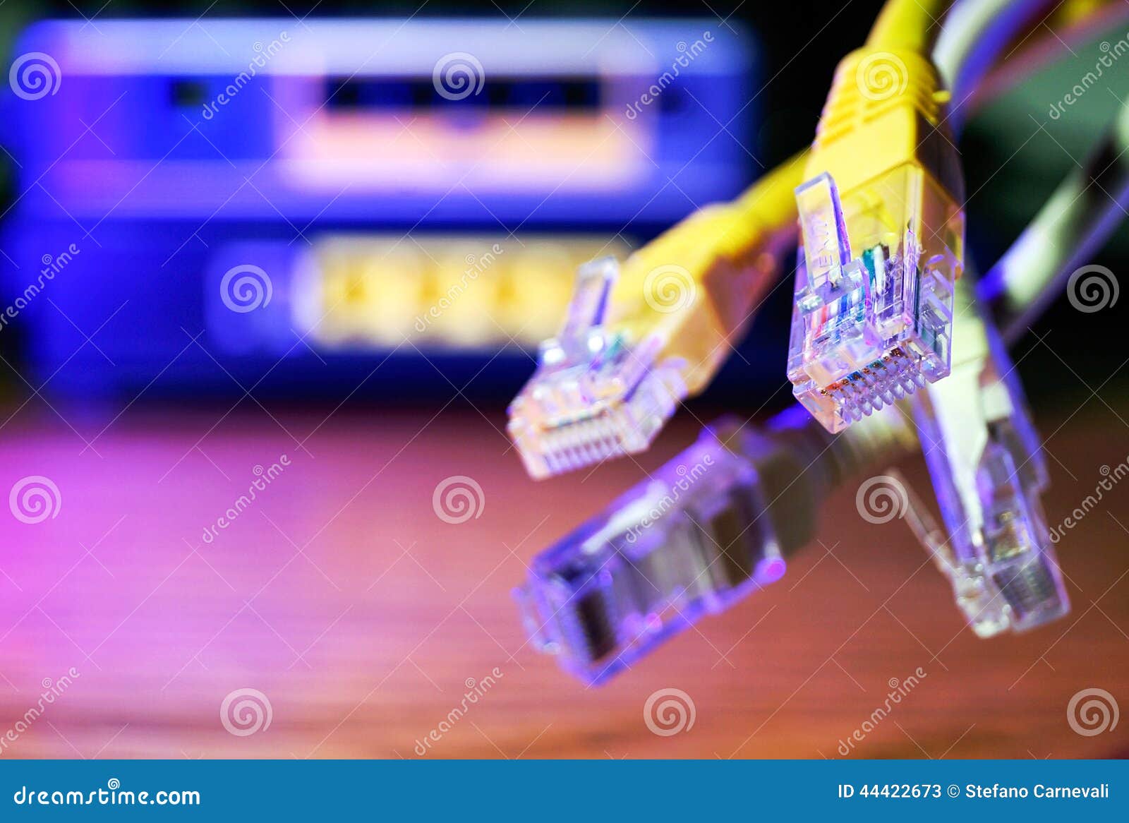 Cable lan connection stock image. Image of router, network - 44422673