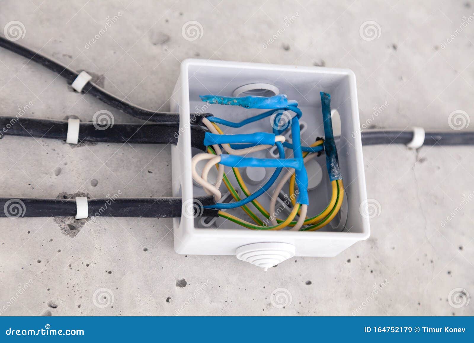 Cable Laying Ceiling. Electrical Wires on Wall. Wiring Replacement ...