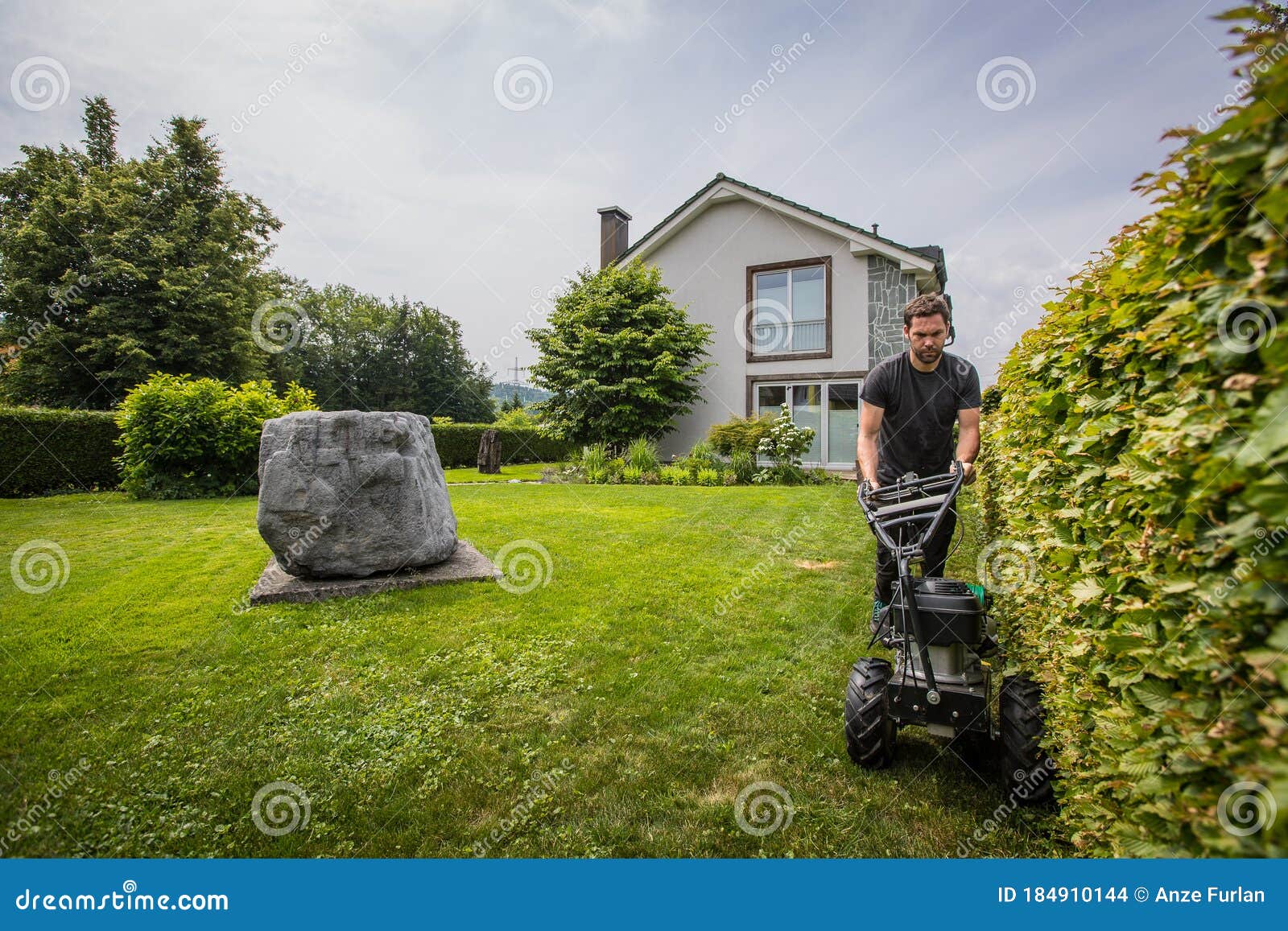 Cable Laying Machine with an Operator Stock Photo - Image of industrial ...