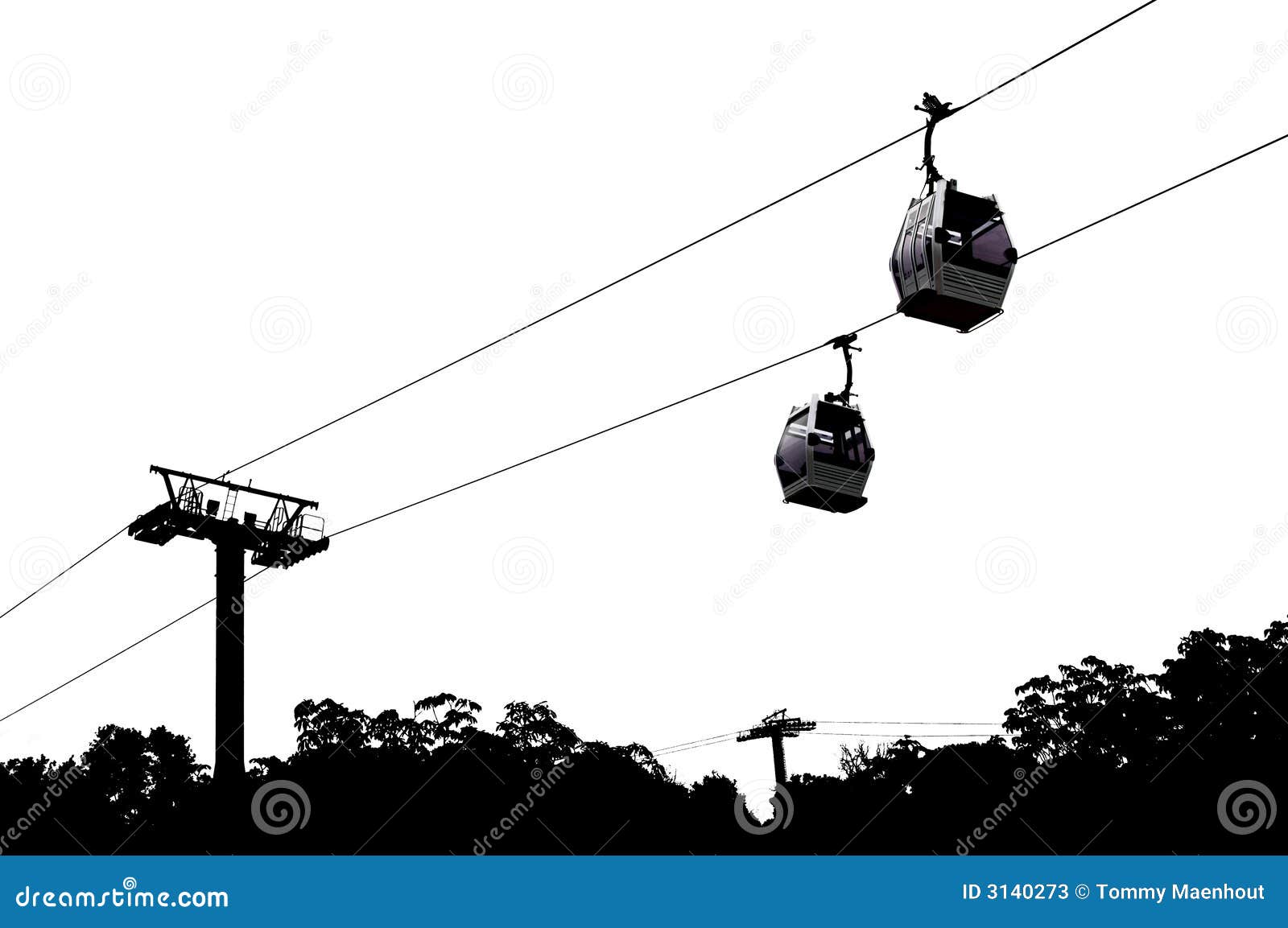 Cable lift stock image. Image of recreation, snowboarding - 3140273