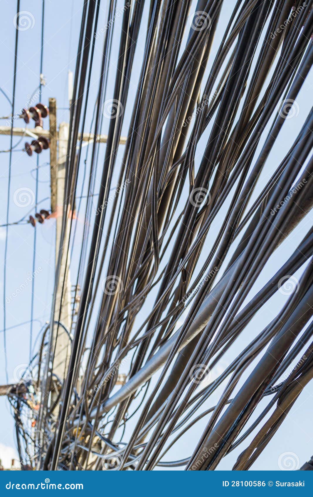 Cable lines stock photo. Image of attach, wire, involve - 28100586