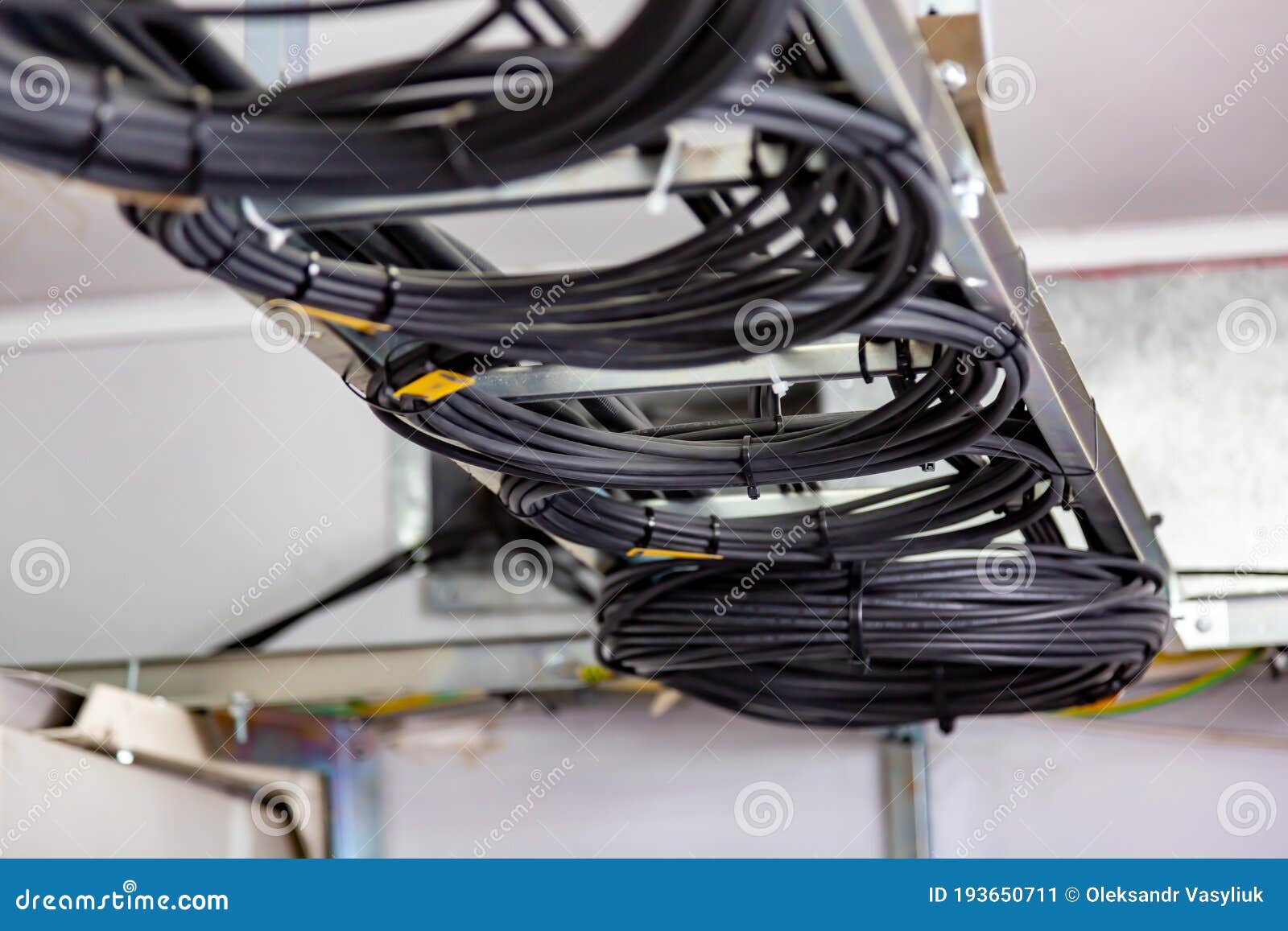 Bad Cable Management. Tangled Comunication Wires. Stock Photography ...
