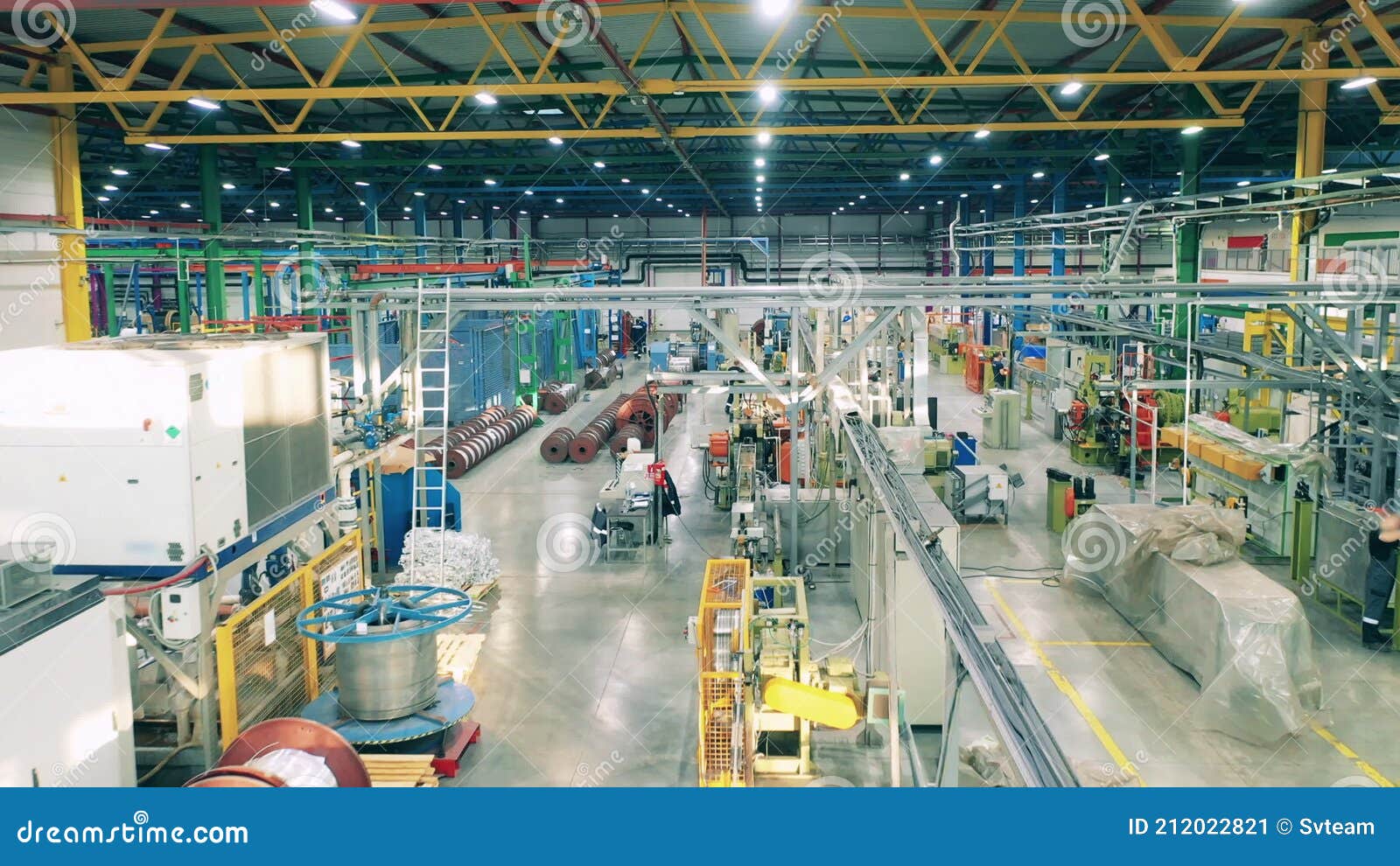 Cable Manufacturing Facility Located Indoors Stock Video - Video of ...