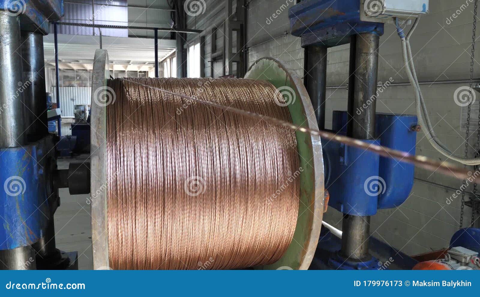 Cable Manufacturing in a Cable Factory Stock Video - Video of movement ...