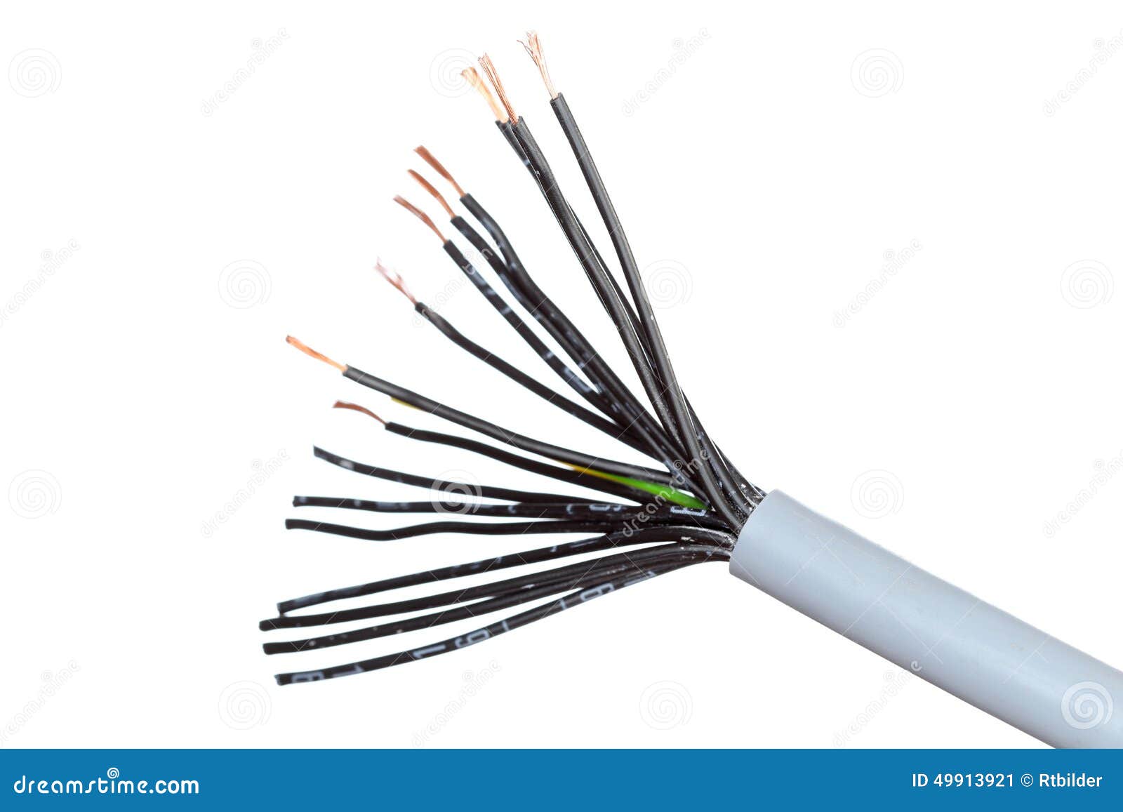 Cable with many wires stock image. Image of service, copper - 49913921