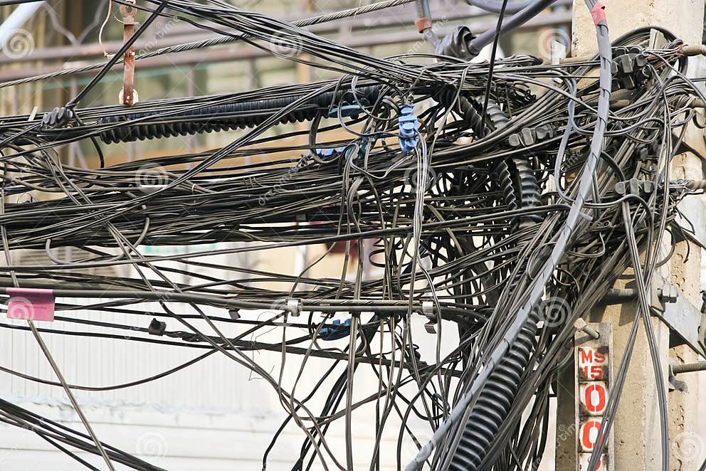 Cable mess stock photo. Image of industrial, wireless - 2955000
