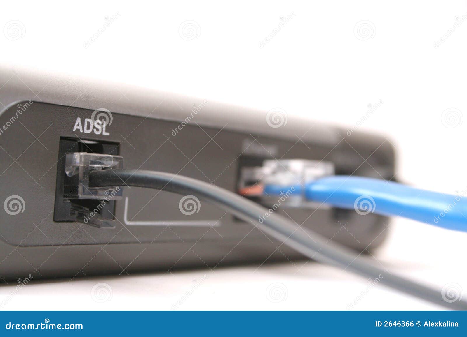 Cable with the modem stock photo. Image of network, digital - 2646366