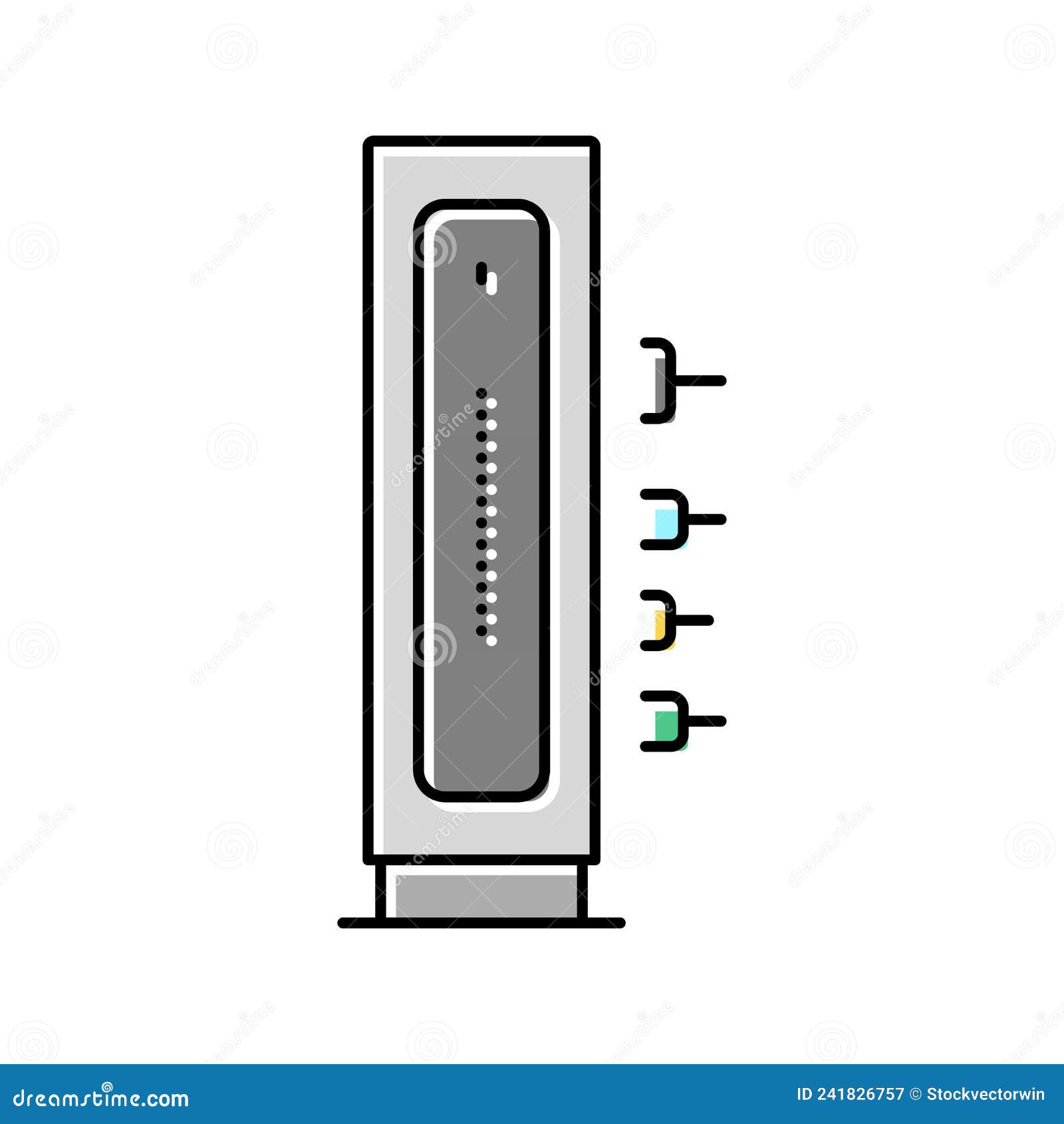 Cable Modem Color Icon Vector Illustration Stock Vector - Illustration ...