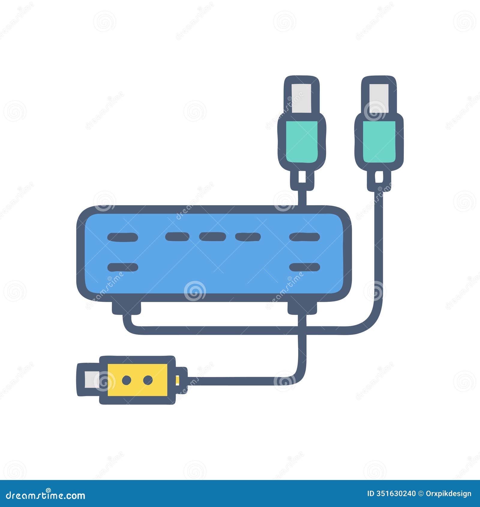 Cable Modem Technology Icon Vector Illustration | CartoonDealer.com ...