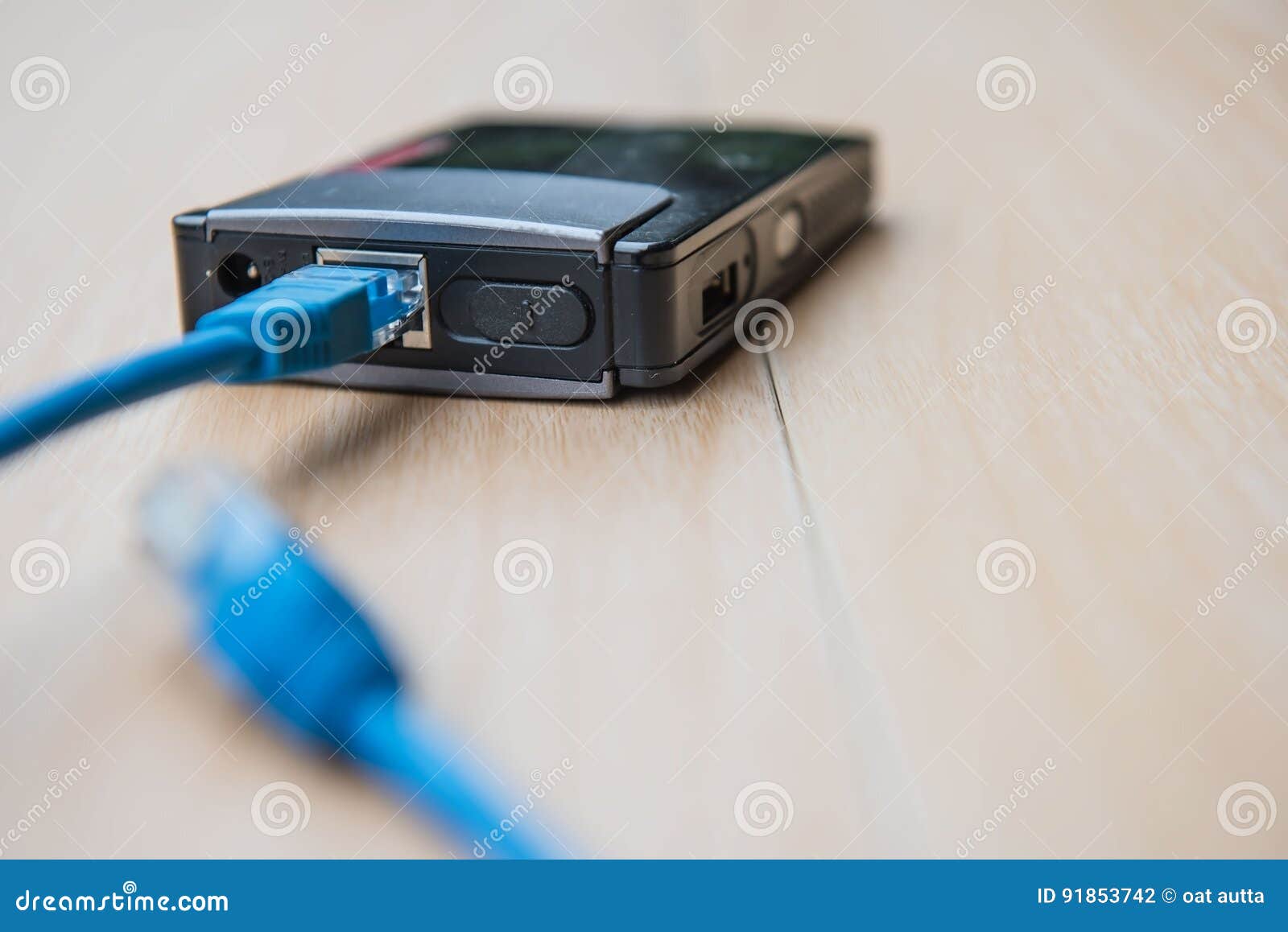 Cable Plug Connector Lan Cable Input the Router Technology Concept ...