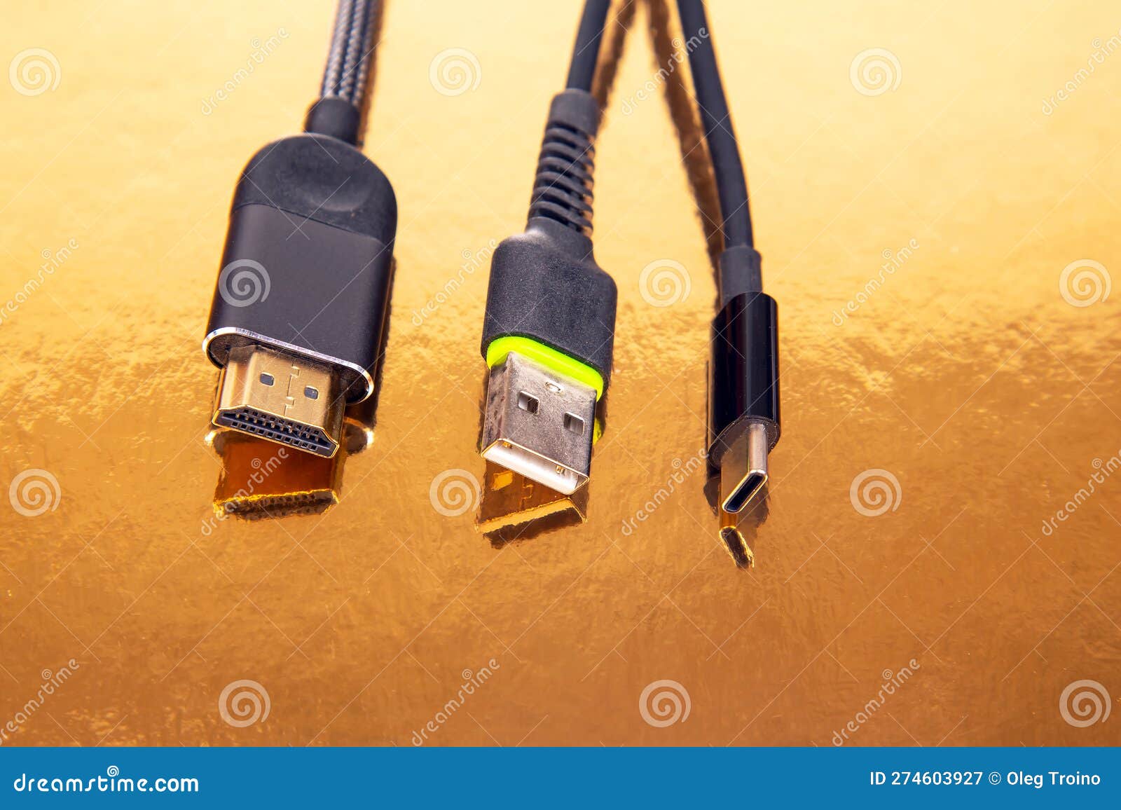 Cable with Plug Connector for Modern Gadgets Stock Image - Image of ...