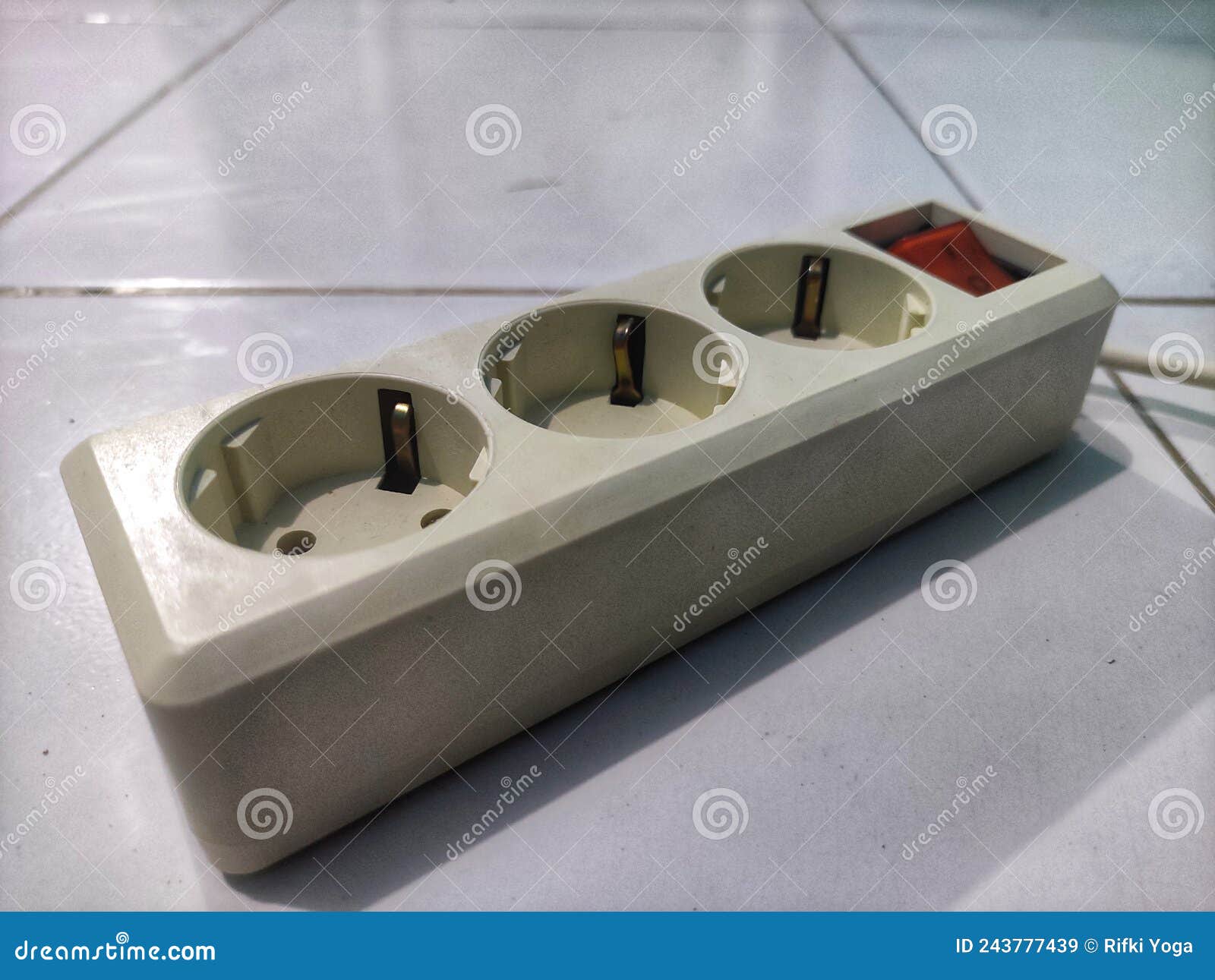 Cable Plugs Which Has 3 Holes and Switch Stock Image - Image of plug ...