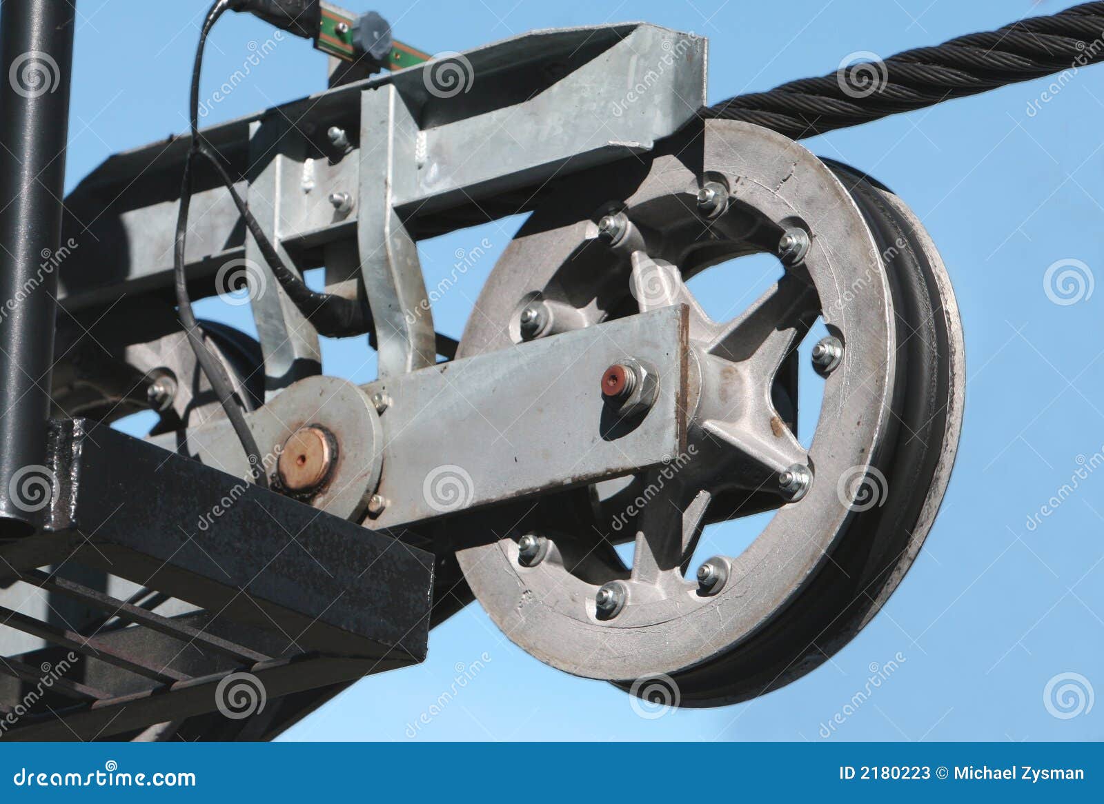 Cable Pulley stock image. Image of closeup, bolt, technology - 2180223