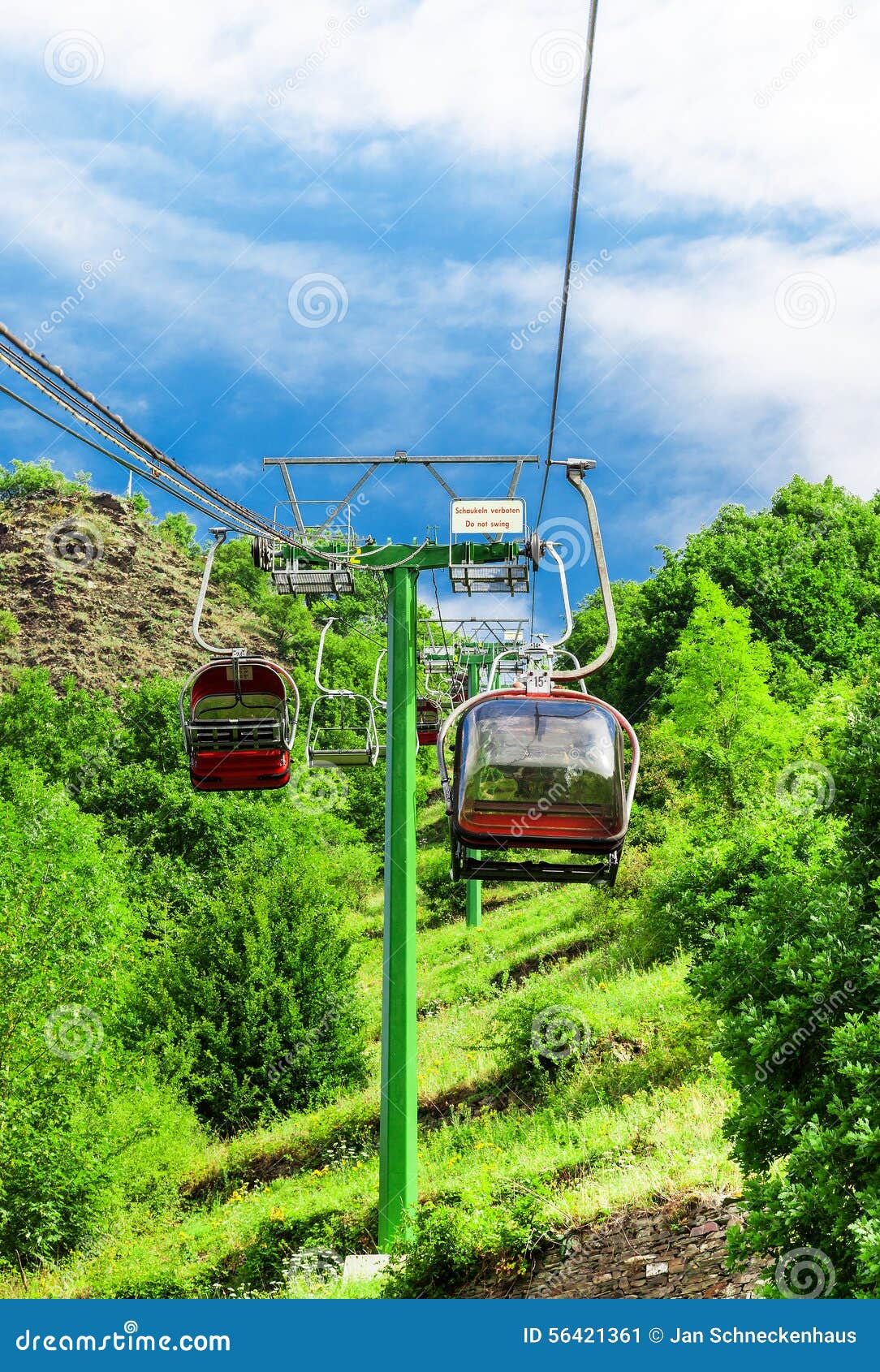 Cable railway in Cochem stock image. Image of cabin, moselle - 56421361