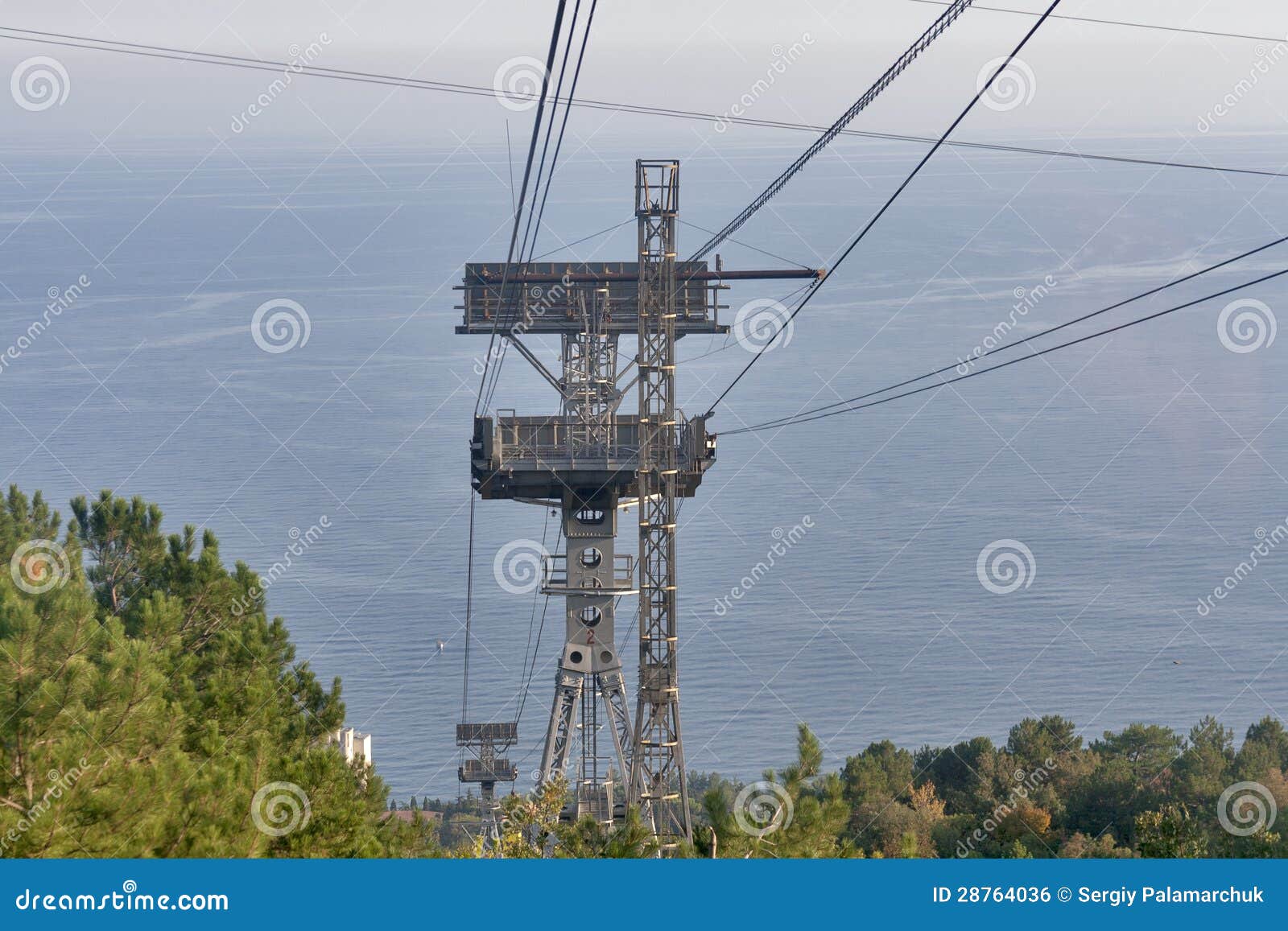Cable railway construction stock photo. Image of mountains - 28764036