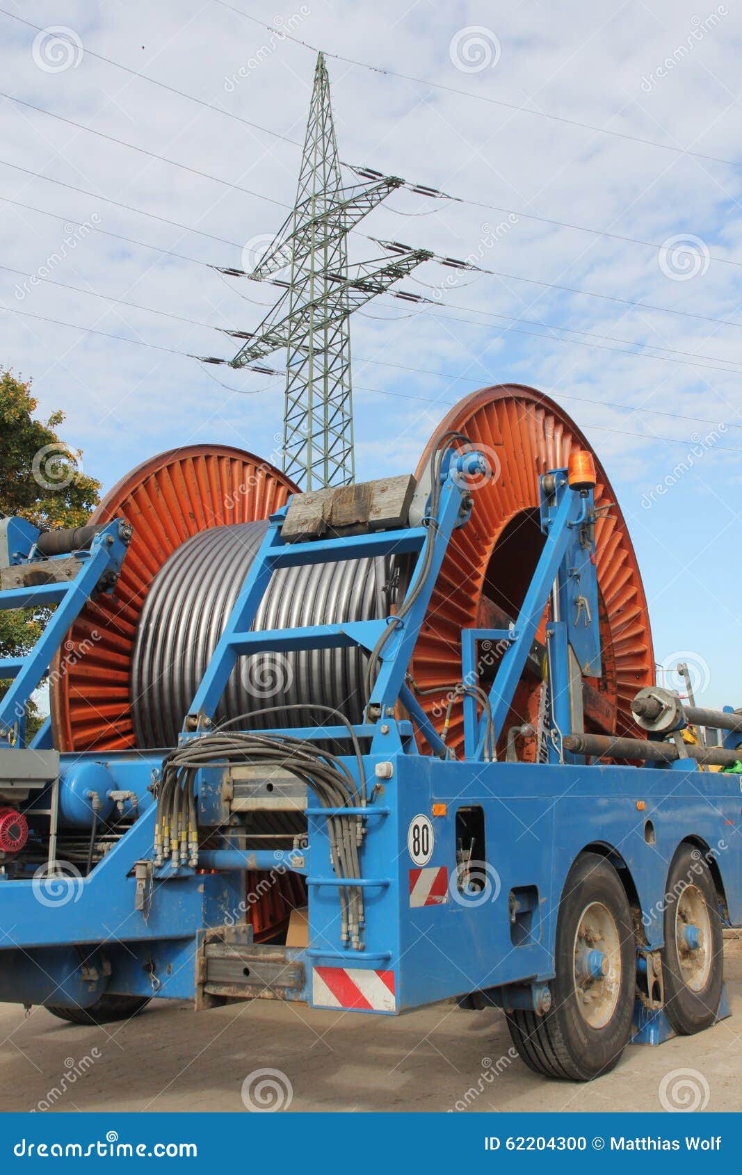 Cable reel stock photo. Image of laying, processing, embarrassed - 62204300