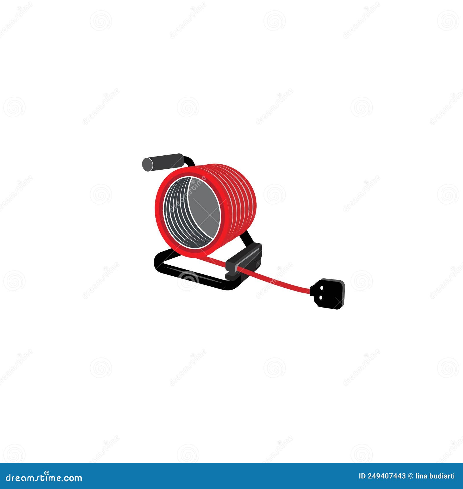 Cable reel icon stock vector. Illustration of optical - 249407443