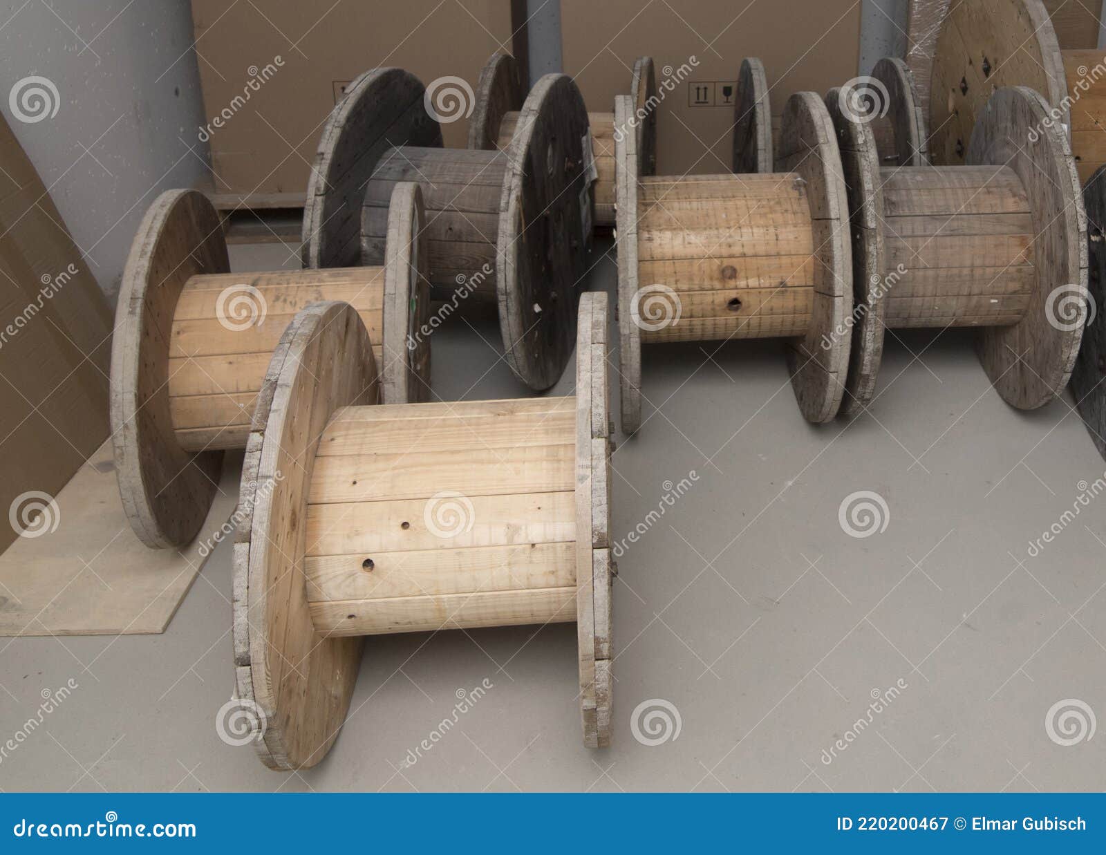 Cable Reel for Plugging Devices with Power Stock Image - Image of ...