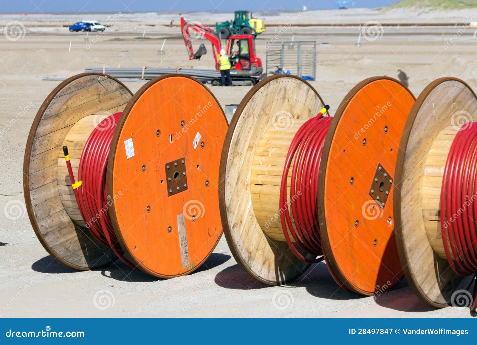 Cable reels stock image. Image of industrial, band, drum - 28497847