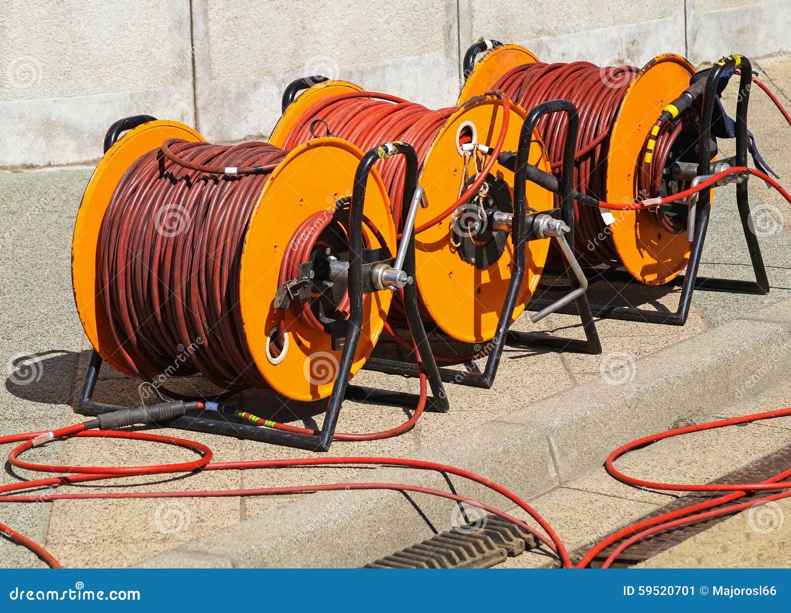 Cable Reels - Wooden Construction Stock Image | CartoonDealer.com #38950057