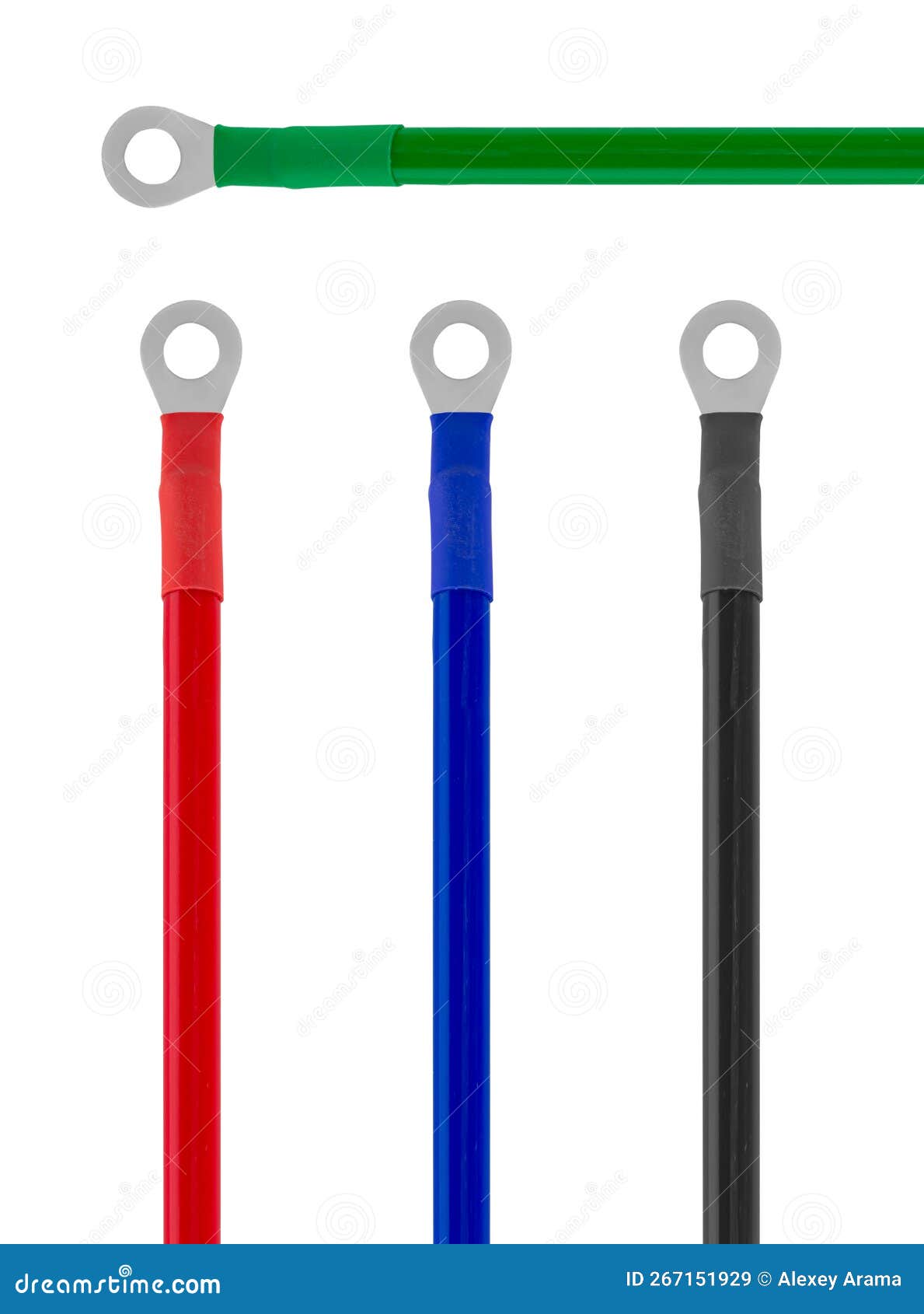 Cable with a Ring Lug, on a White Background Stock Image - Image of ...