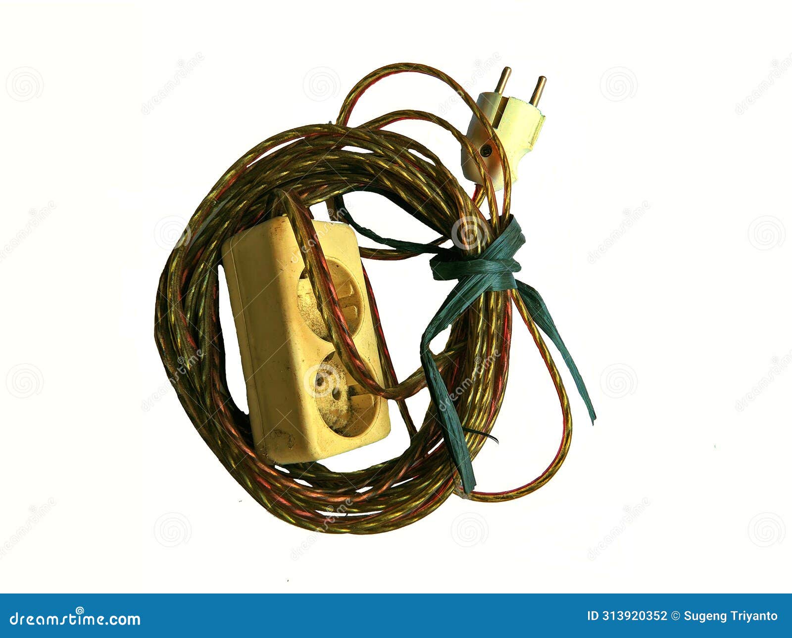 Cable Roll Assembly Connected To Extension and Plug Stock Photo - Image ...