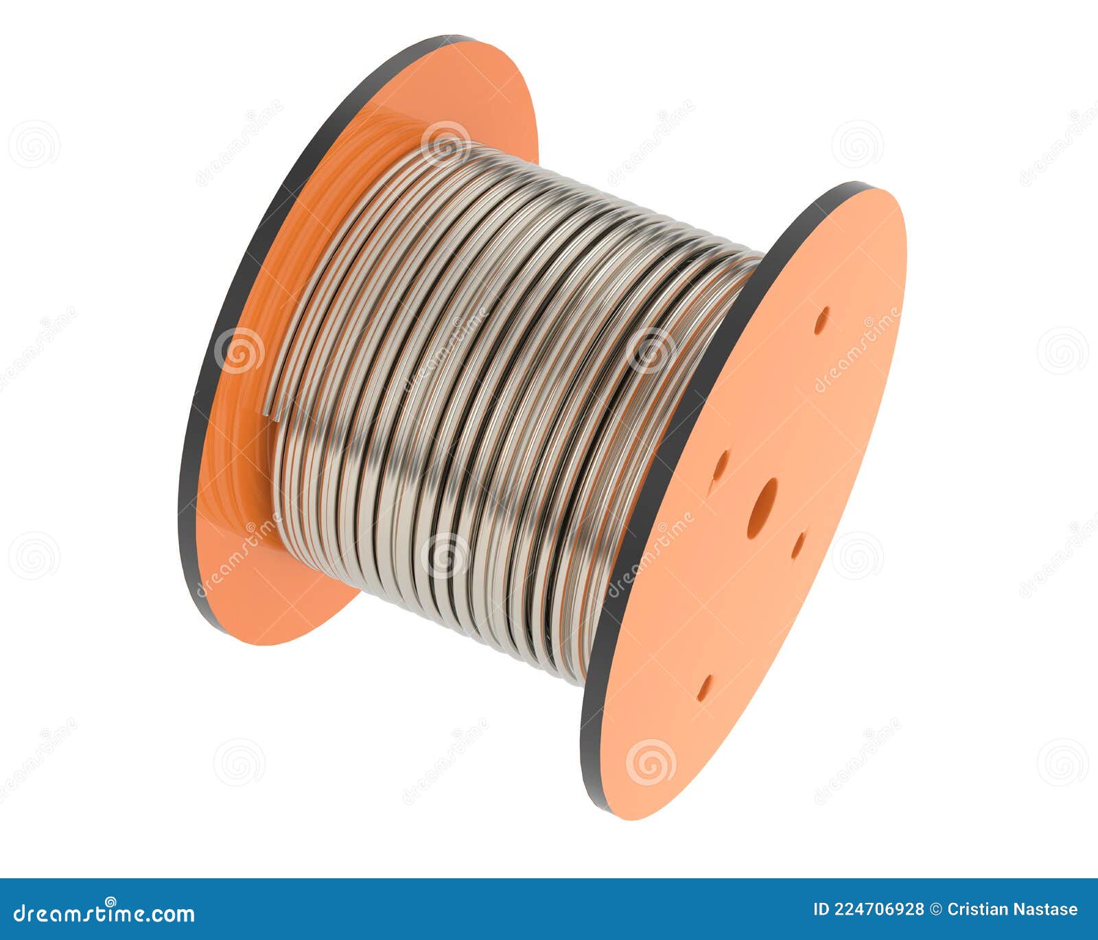 Cable Roll Isolated on Background. 3d Rendering - Illustration Stock ...
