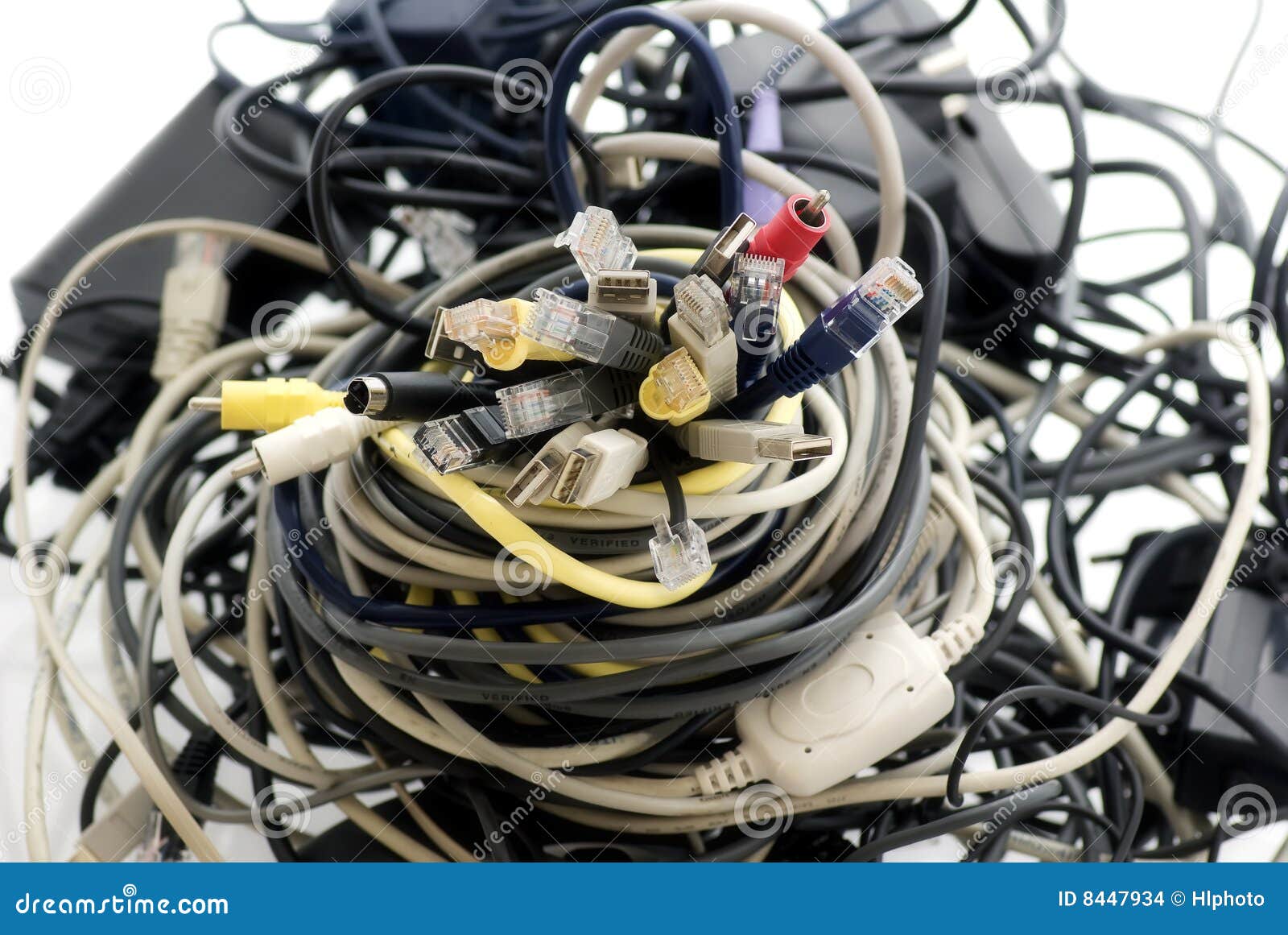 Cable Salad stock photo. Image of outage, phone, colored - 8447934
