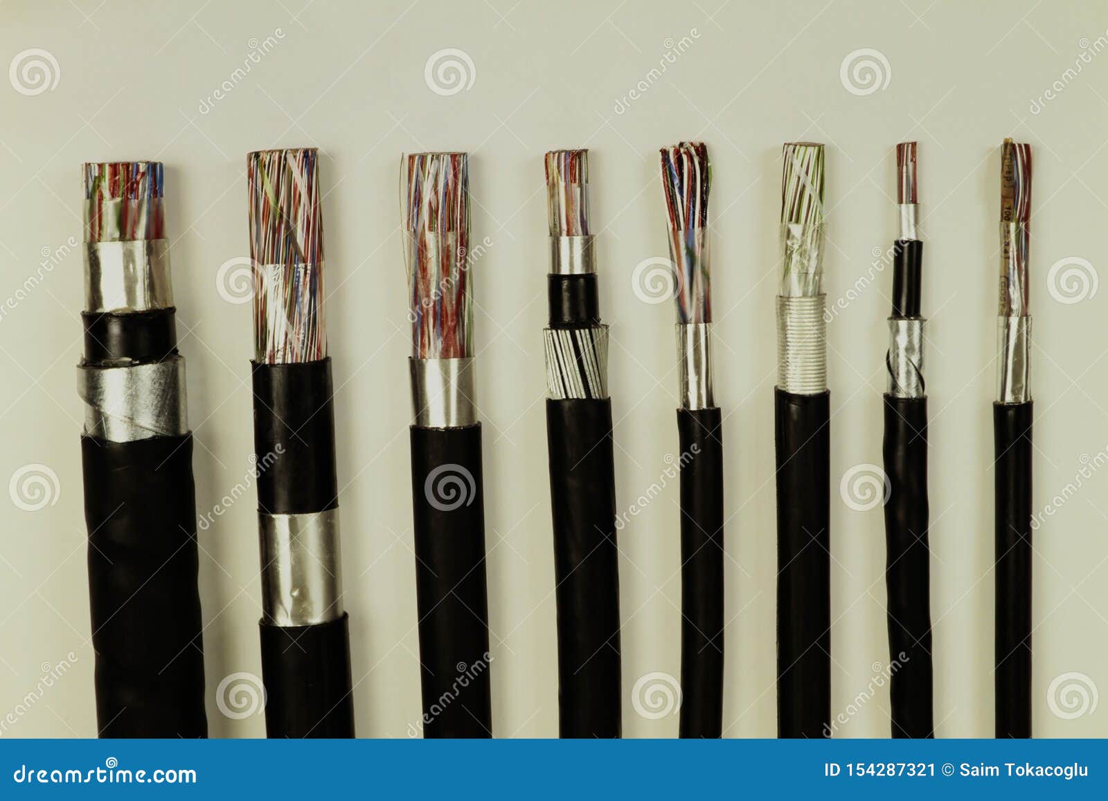 Cable Samples that Can Carry Various Electrical Currents in Different ...