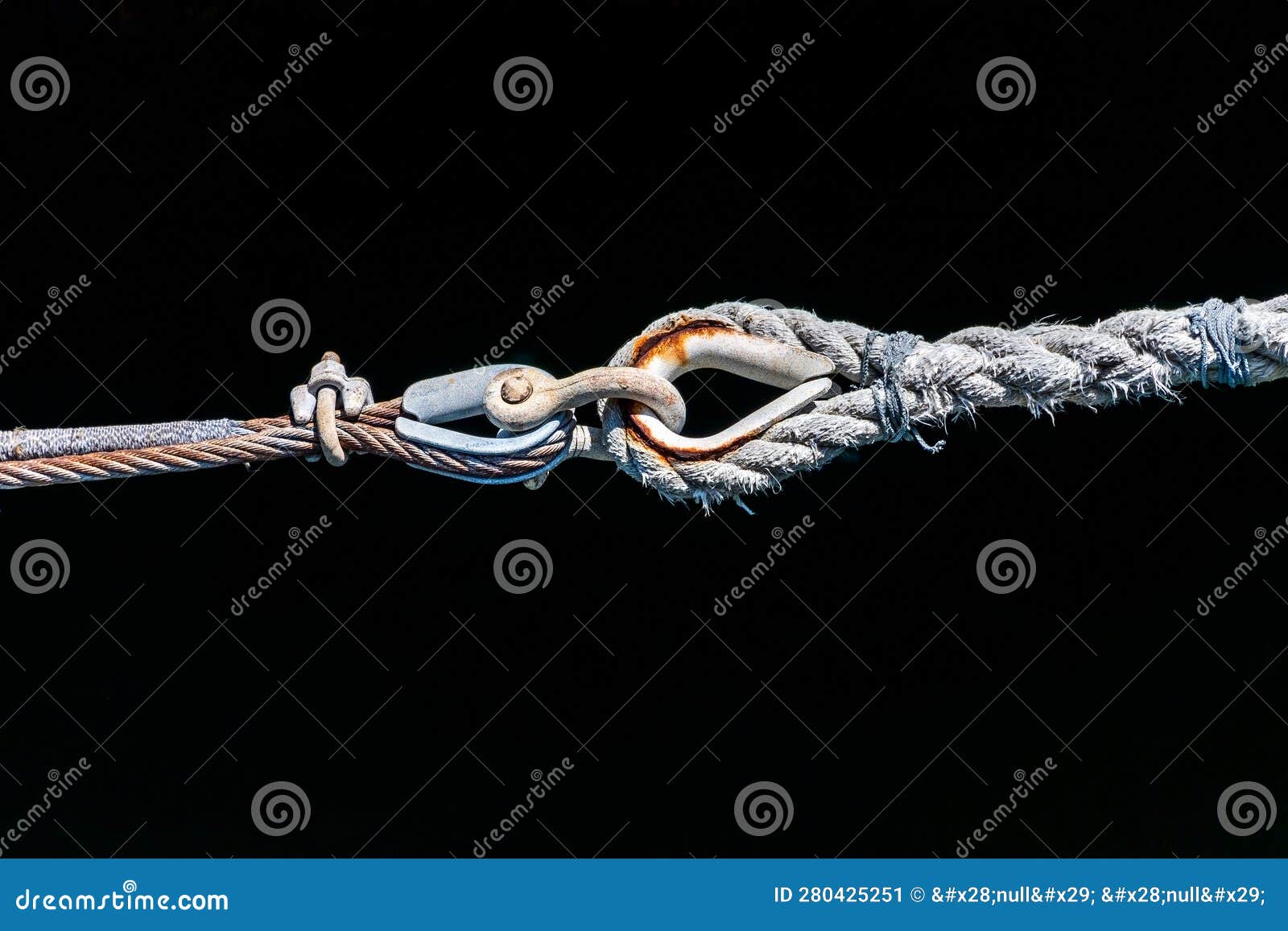Cable - Shackle - Line stock image. Image of ferrule - 280425251