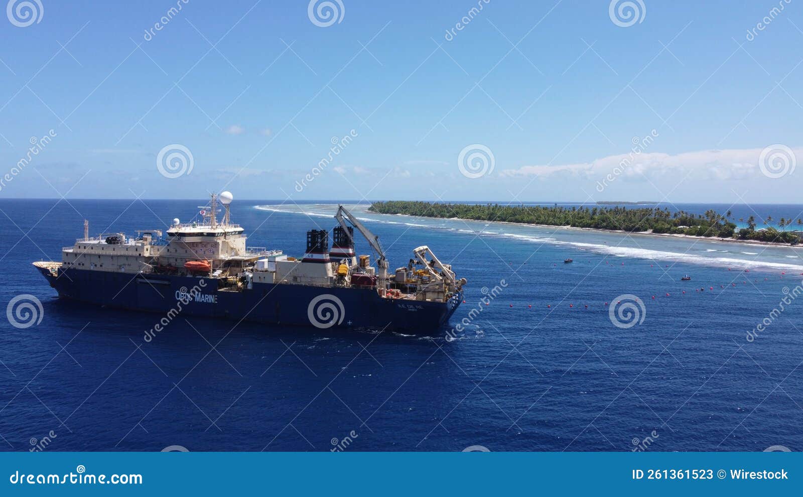Cable Ship Sailing Near Fiji Editorial Stock Photo - Image of ocean ...